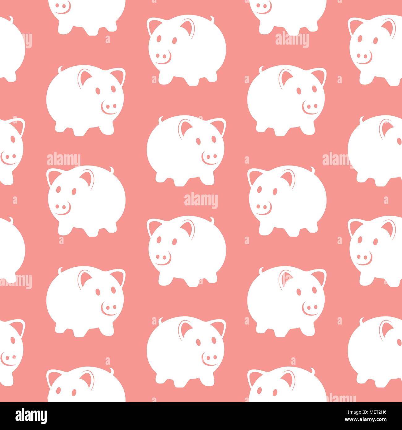 Pink white piggy bank Stock Vector Images - Alamy