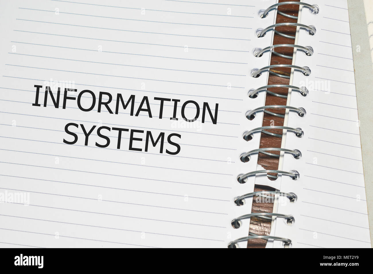 Information systems word written on white paper Stock Photo - Alamy