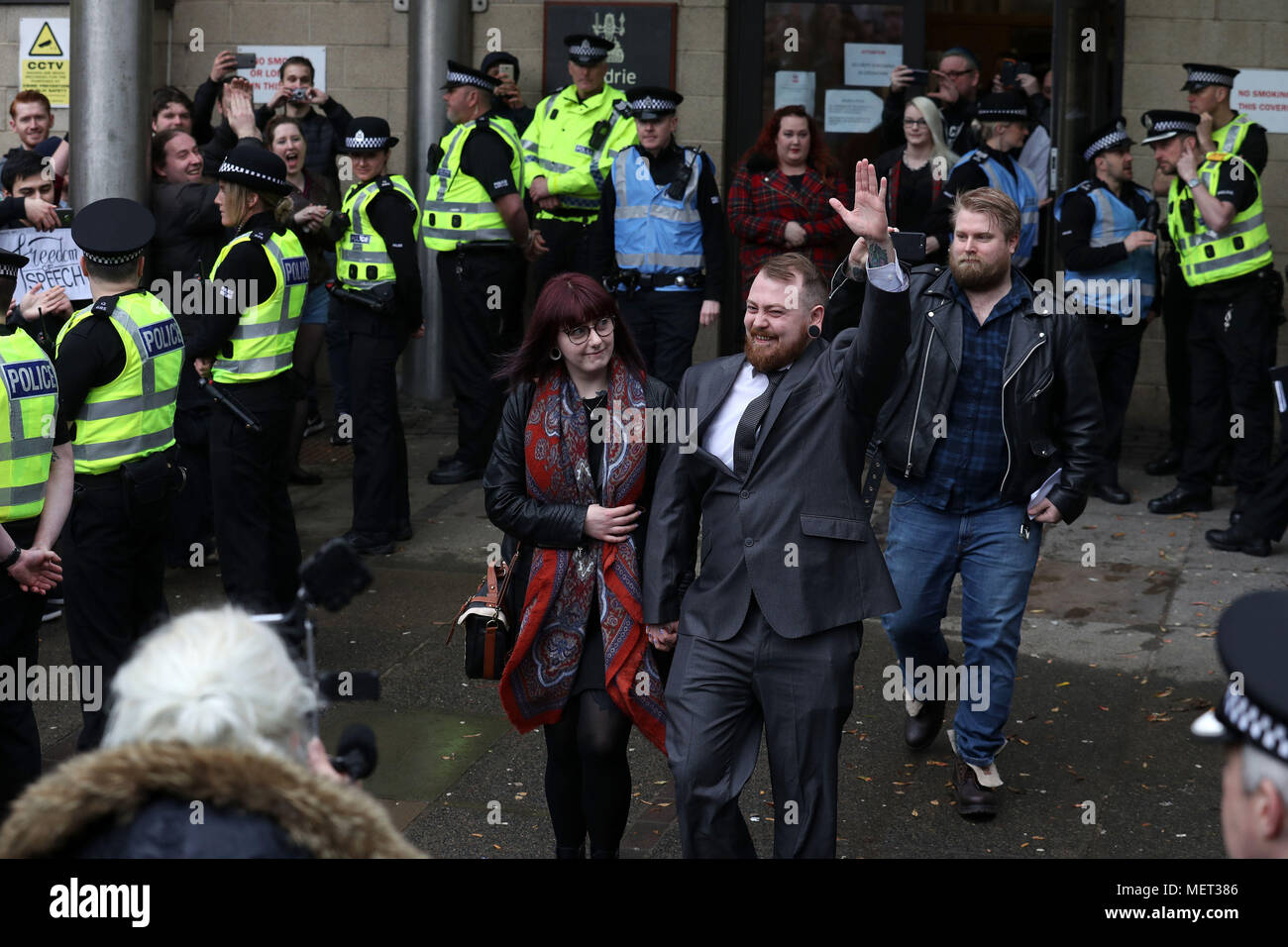 Mark Meechan leaves Airdrie Sheriff Court where he appeared for ...