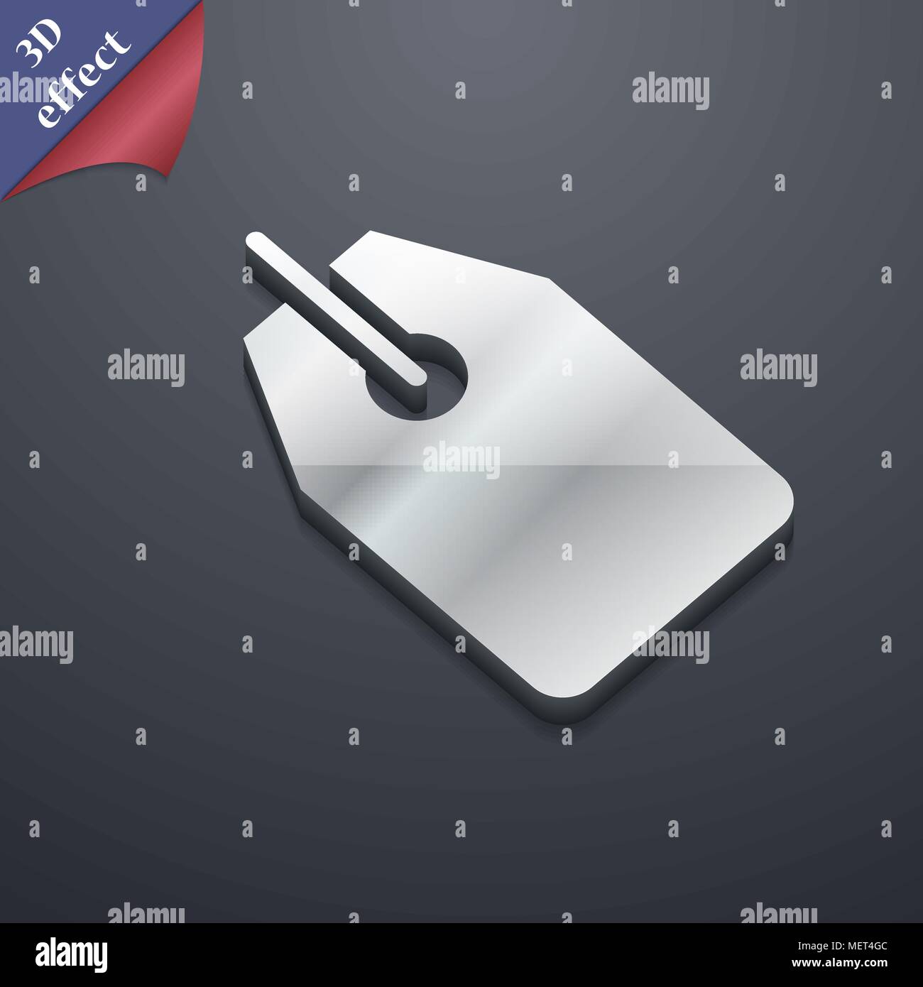 Web stickers, tags and banners icon symbol. 3D style. Trendy, modern ...