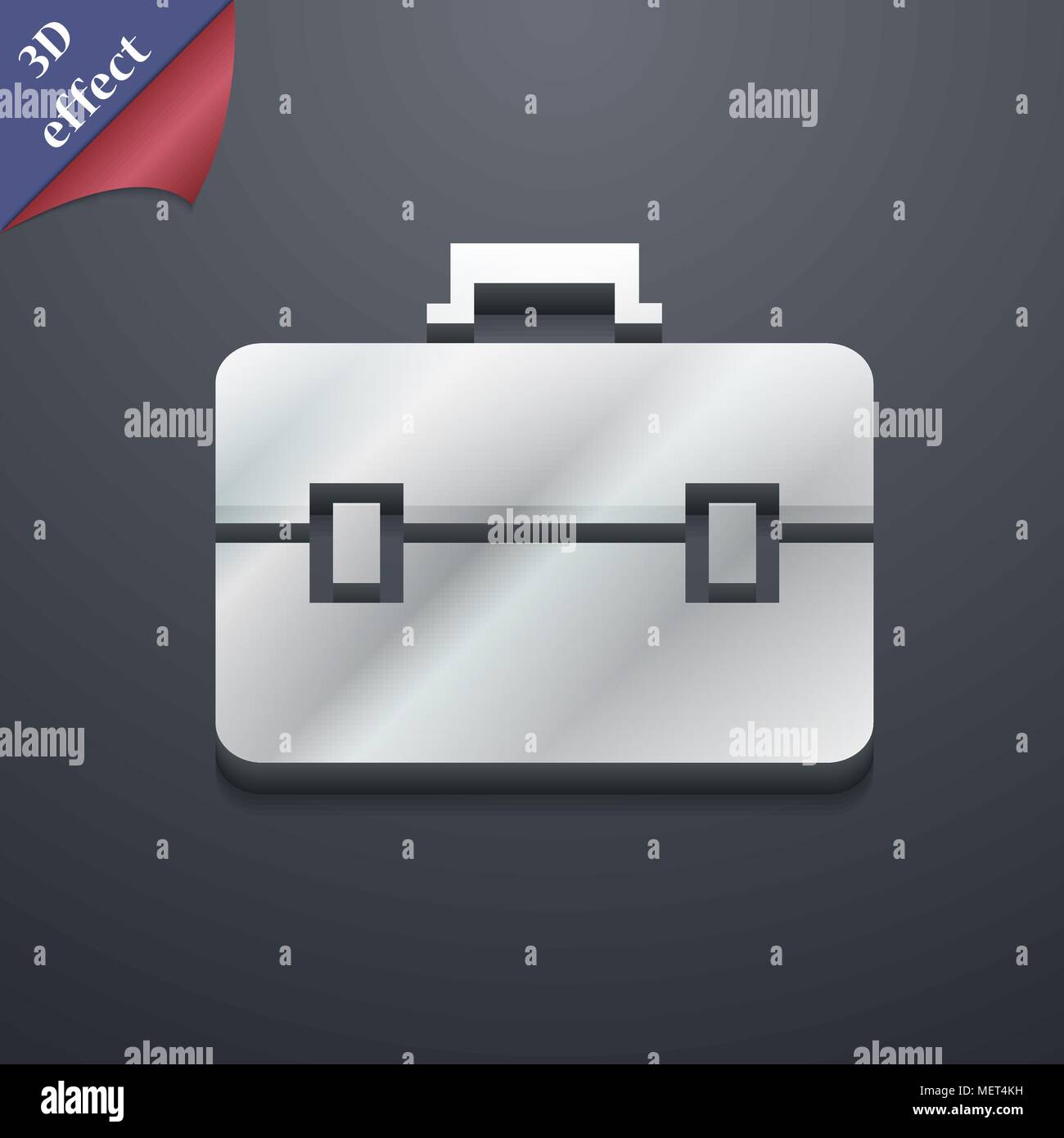 suitcase icon symbol. 3D style. Trendy, modern design with space for ...
