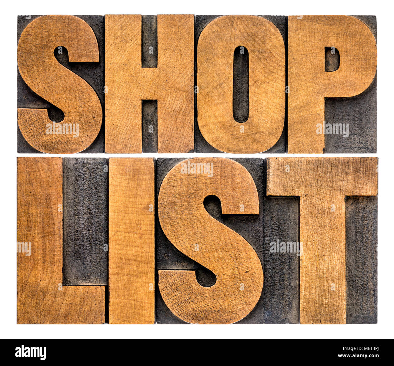 Shopping list Cut Out Stock Images & Pictures - Alamy