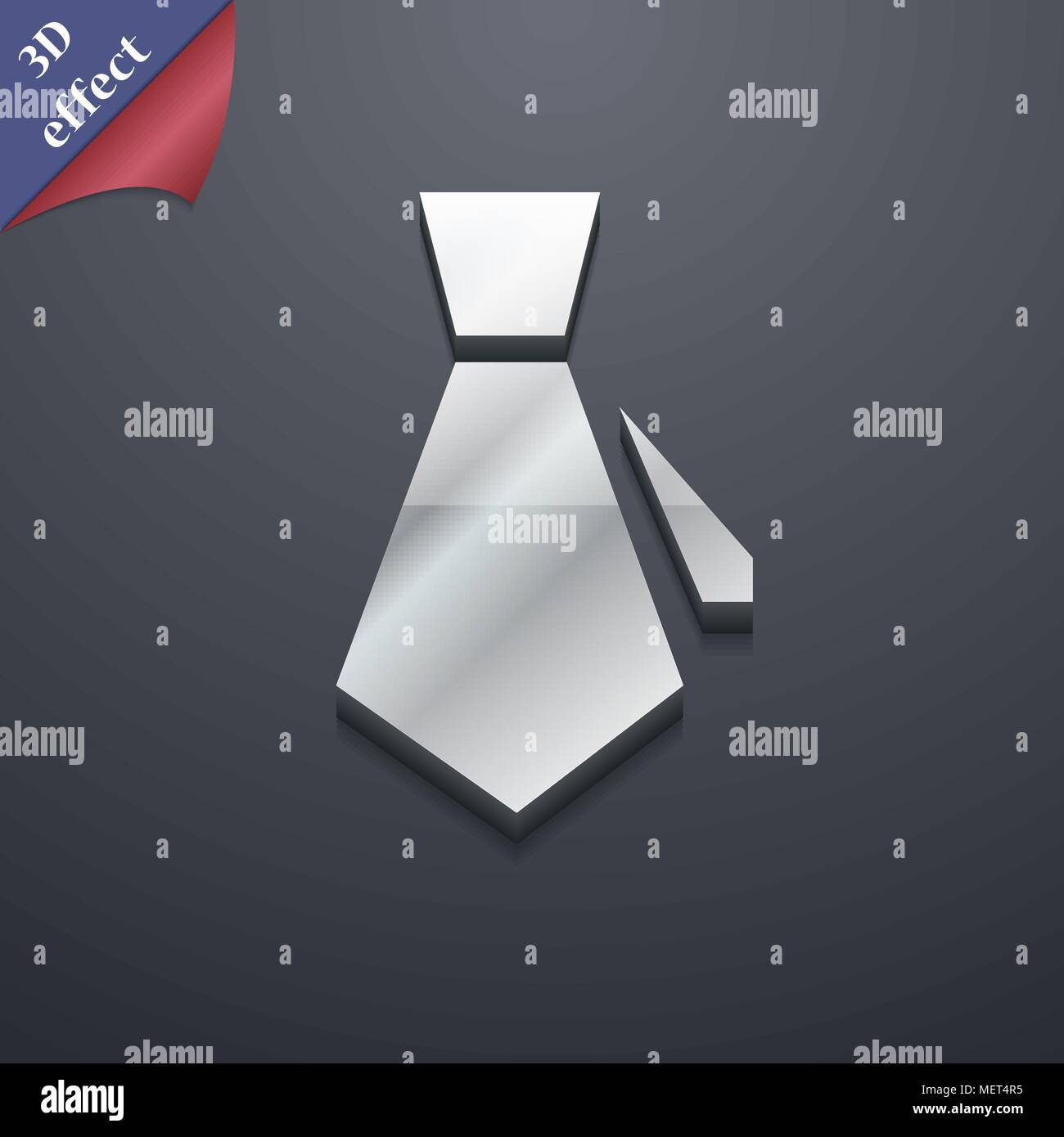 tie icon symbol. 3D style. Trendy, modern design with space for your ...