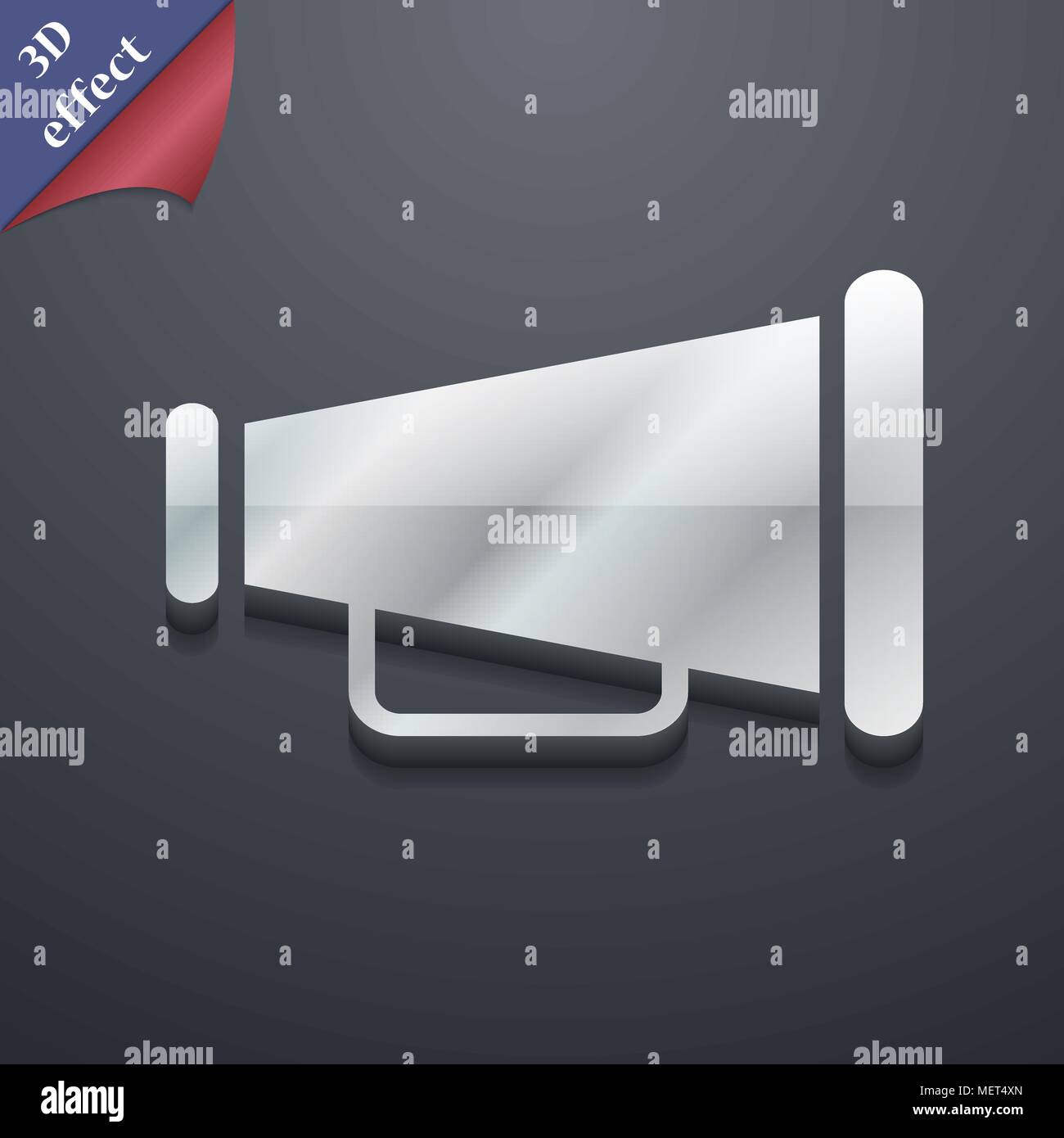 Gramophone web icon symbol. 3D style. Trendy, modern design with space for your text Vector ...