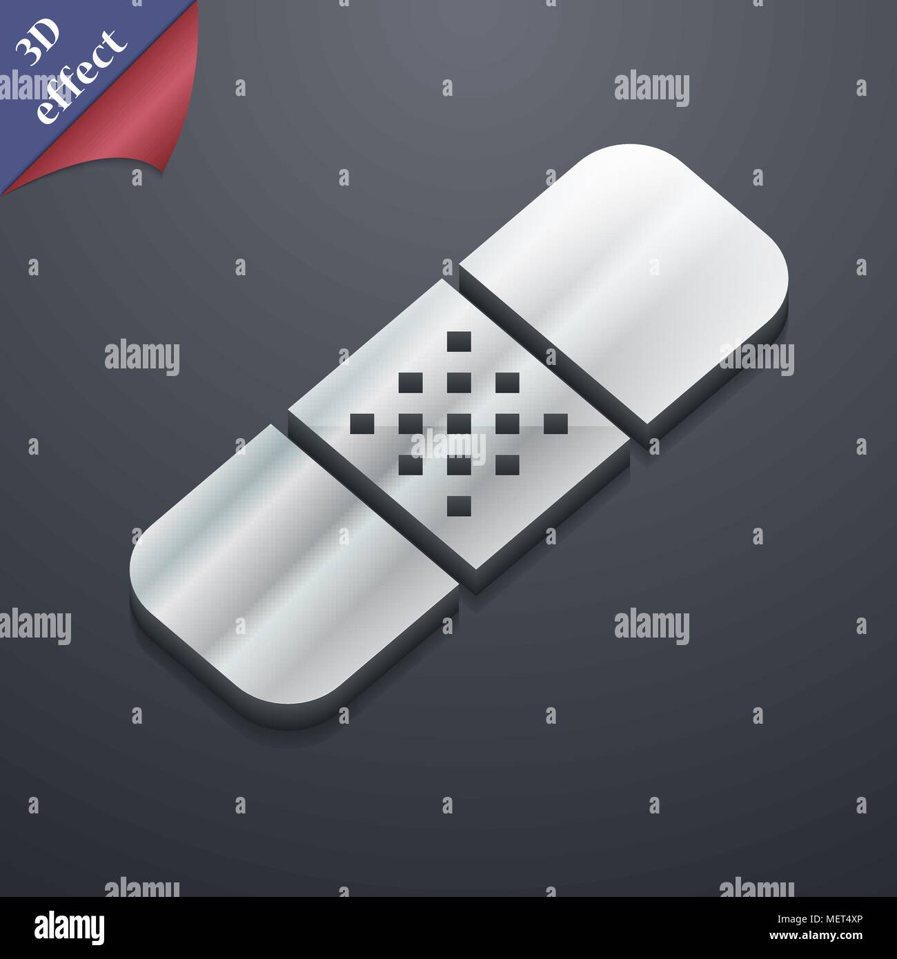 Plaster icon symbol. 3D style. Trendy, modern design with space for ...