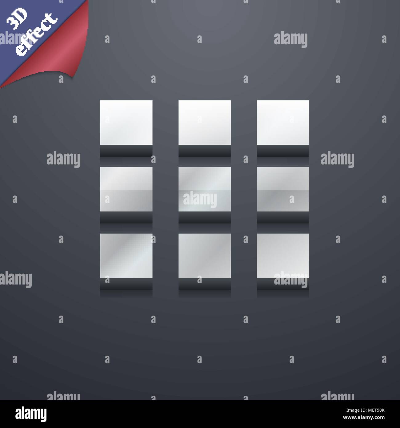 List menu, app icon symbol. 3D style. Trendy, modern design with space ...