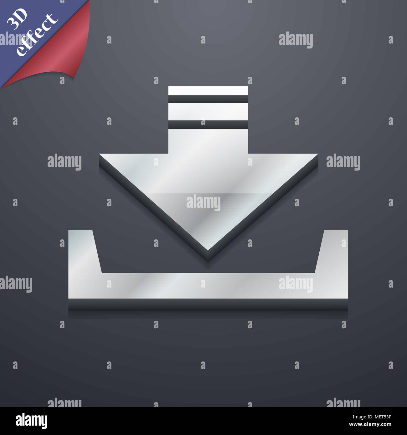 Restore icon symbol. 3D style. Trendy, modern design with space for ...