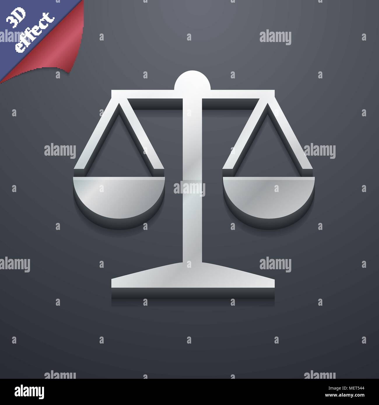 Libra icon symbol. 3D style. Trendy, modern design with space for your ...