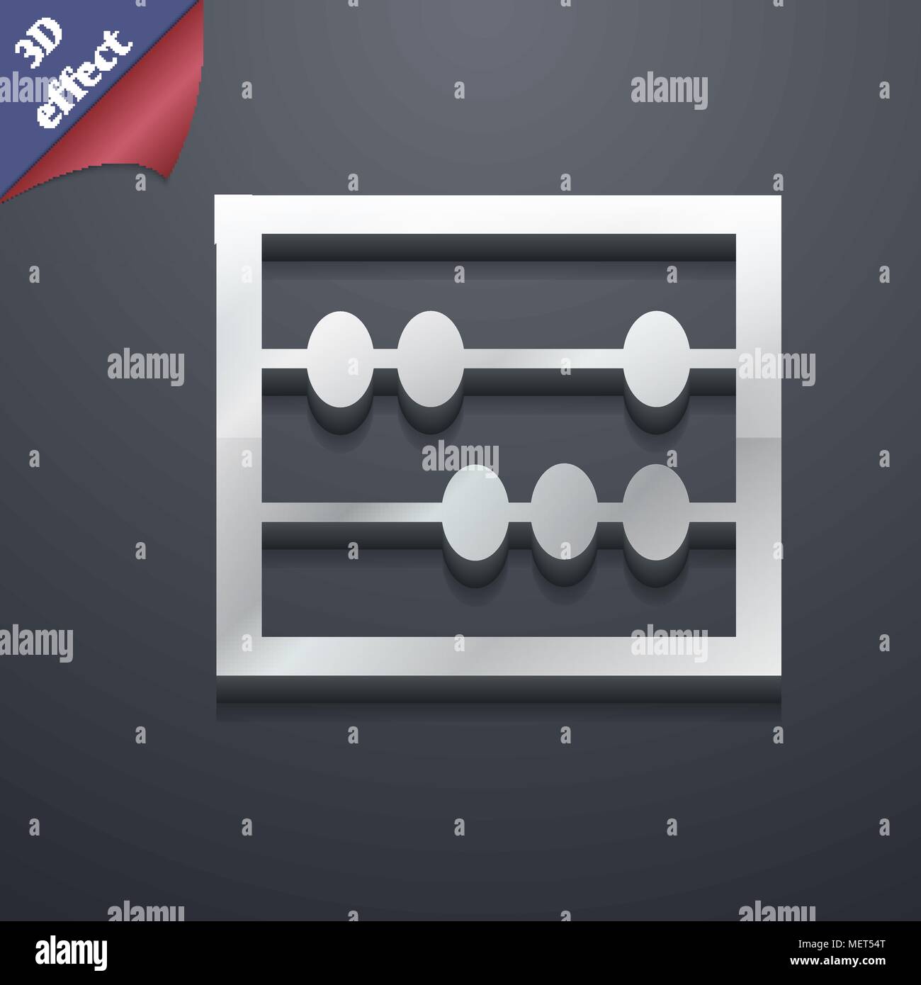 Abacus icon symbol. 3D style. Trendy, modern design with space for your ...