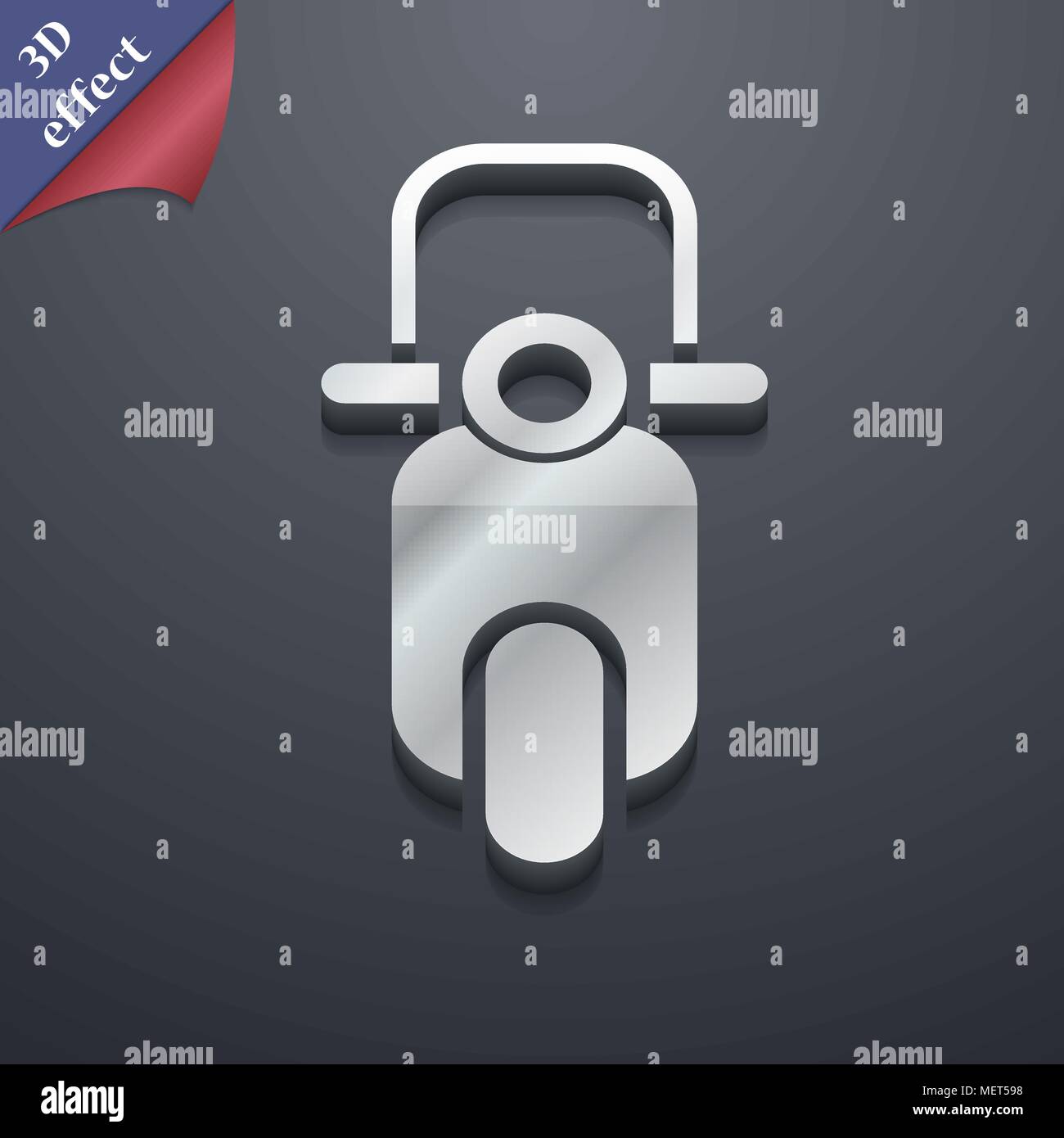 Scooter icon symbol. 3D style. Trendy, modern design with space for ...