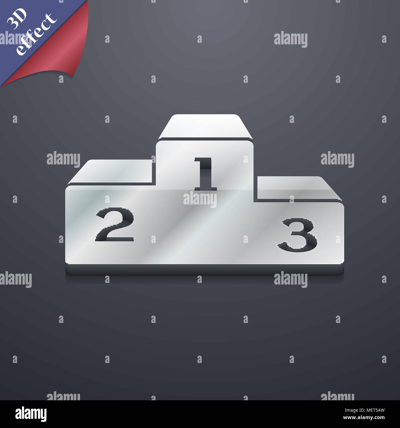 Podium icon symbol. 3D style. Trendy, modern design with space for your ...