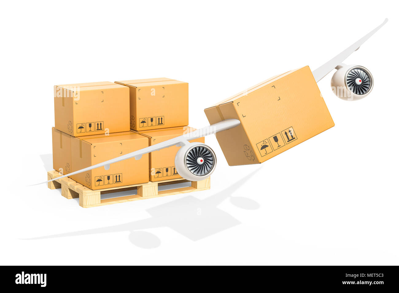 Delivery courier service concept Cut Out Stock Images & Pictures - Alamy