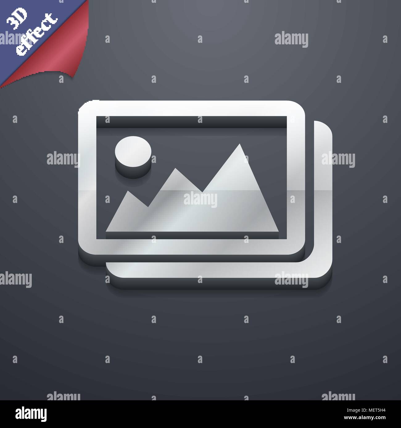 images, jpeg, photograph icon symbol. 3D style. Trendy, modern design ...