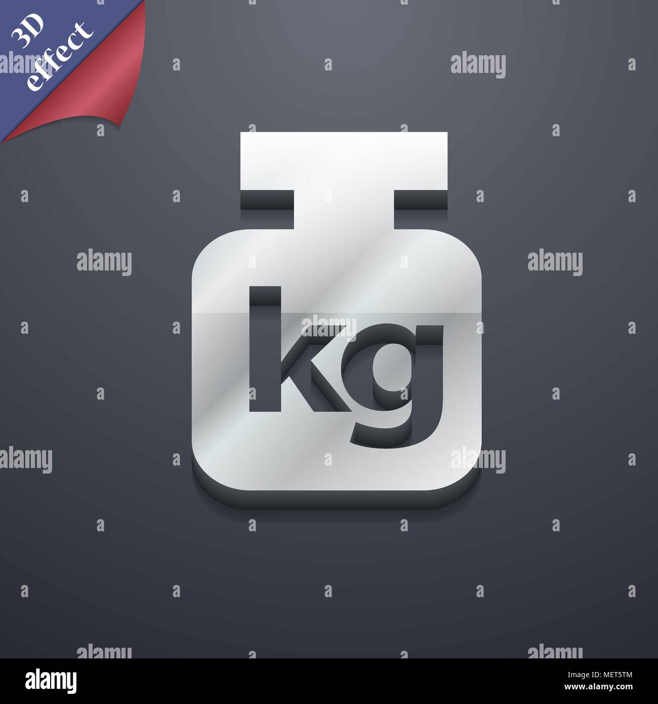 Weight icon symbol. 3D style. Trendy, modern design with space for your ...