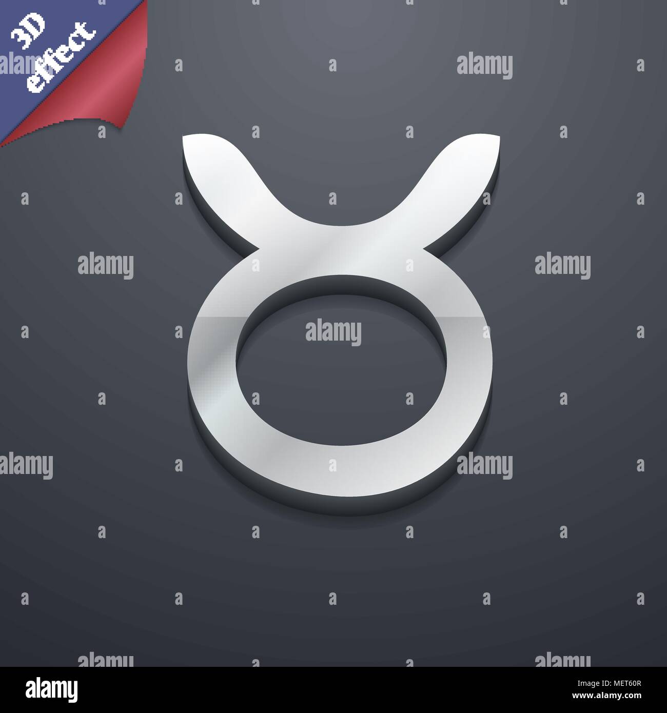 Taurus icon symbol. 3D style. Trendy, modern design with space for your ...