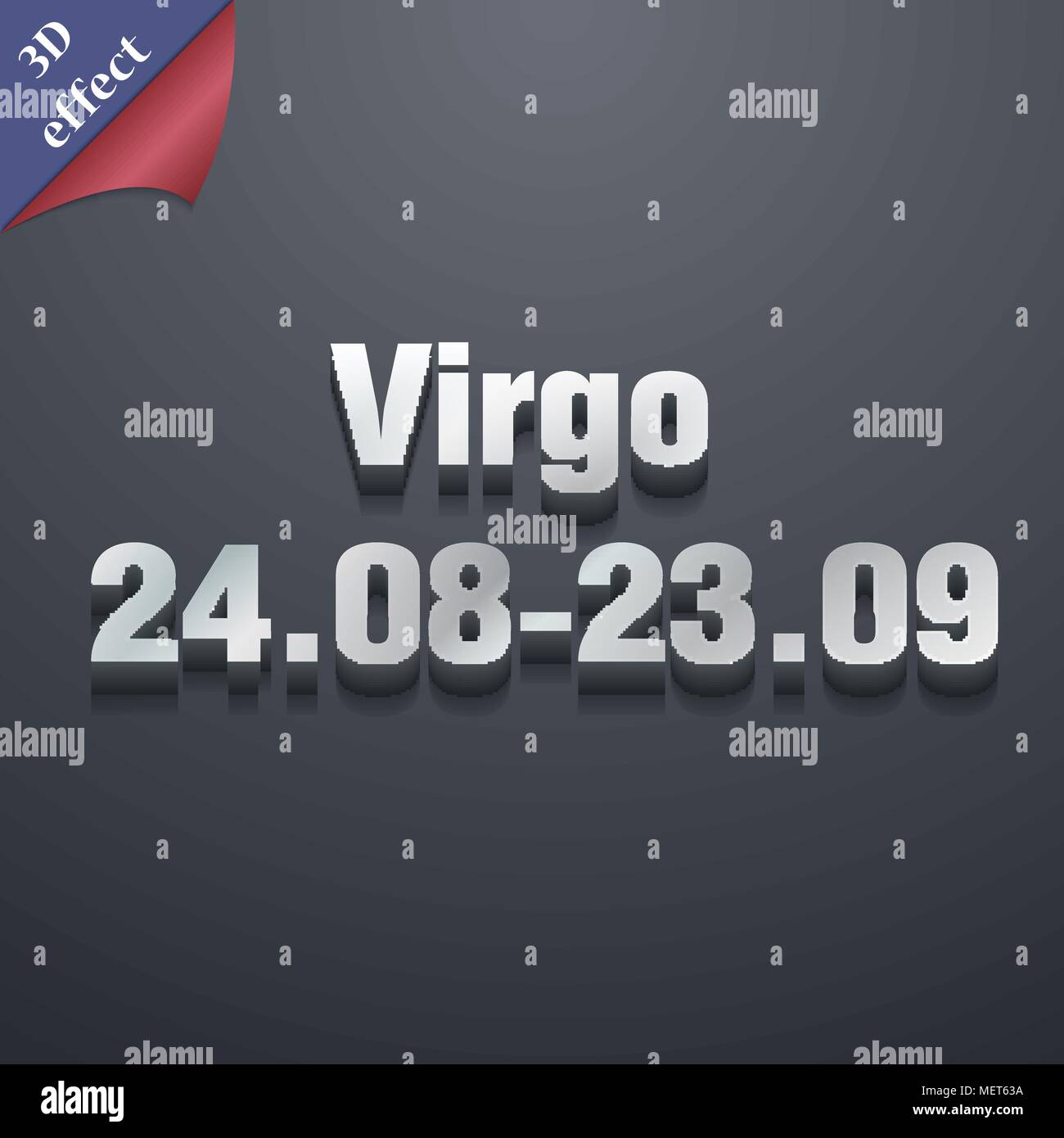 Virgo icon symbol. 3D style. Trendy, modern design with space for your ...
