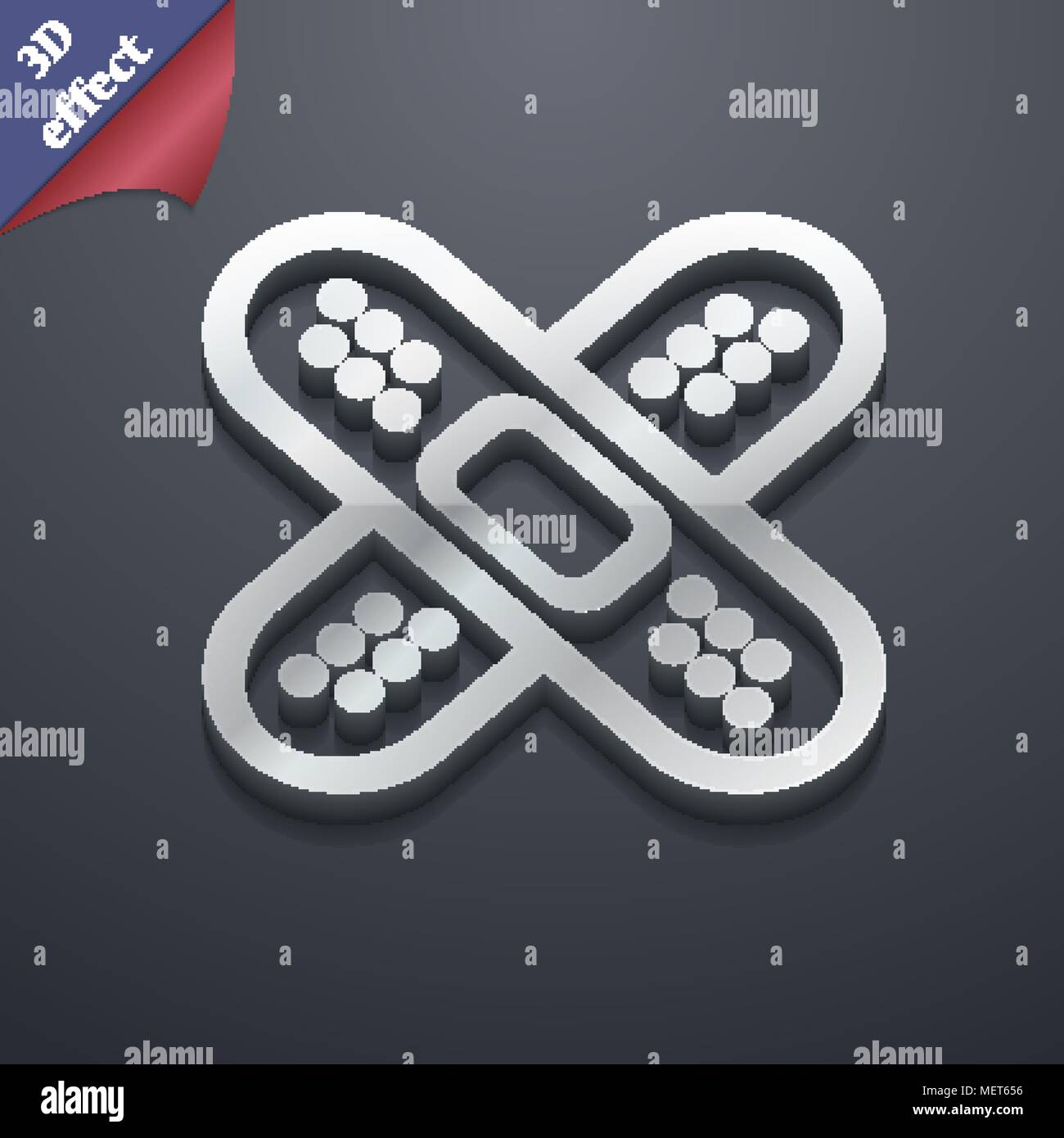 adhesive plaster icon symbol. 3D style. Trendy, modern design with ...