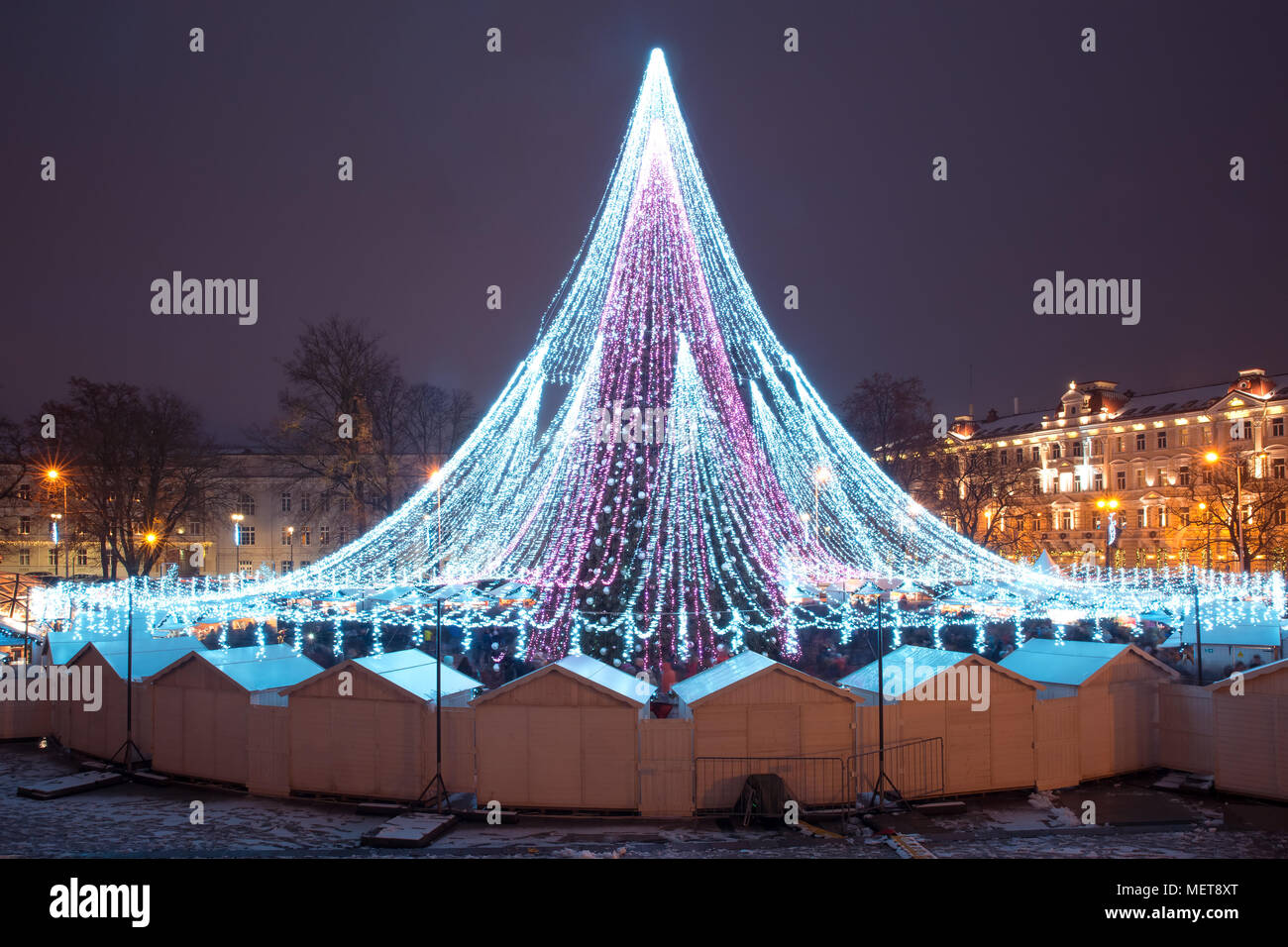 Christmas tree in Vilnius, Lithuania Stock Photo - Alamy