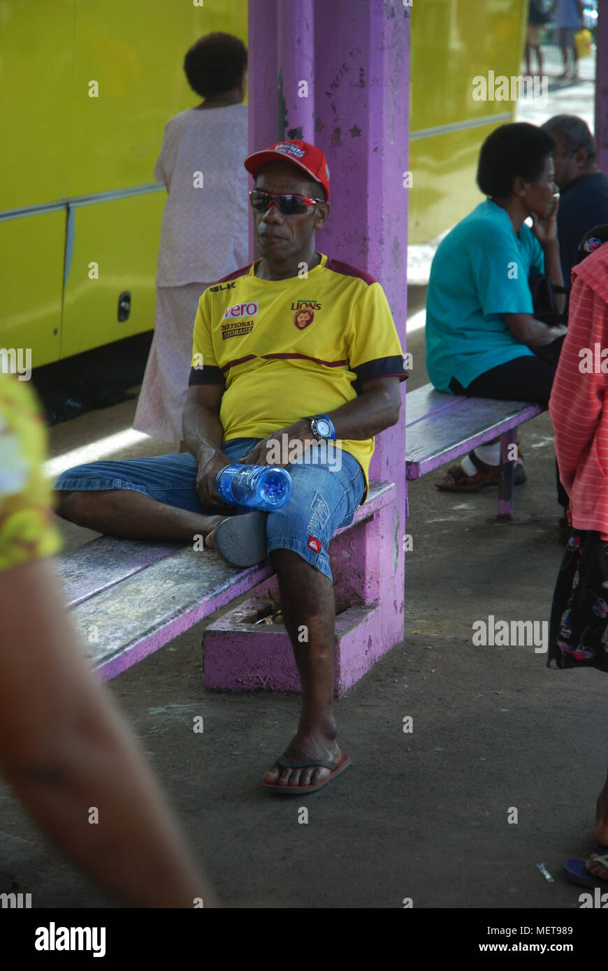 Commuters at Suva Bus Station, Fiji Stock Photo - Alamy