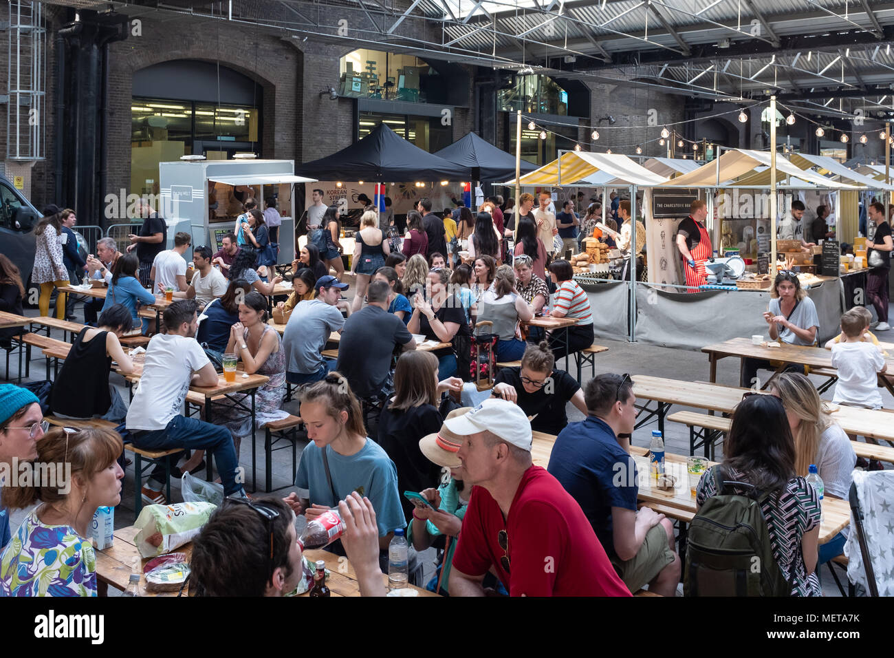 Canopy Market, Granary Square, King's Cross, London, UK Stock Photo - Alamy