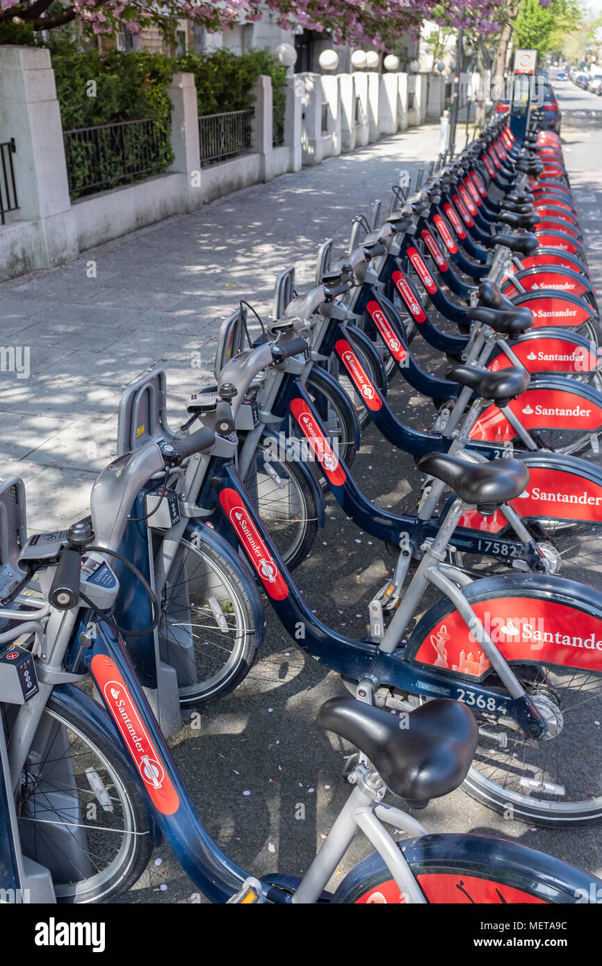 Santander cycle hire scheme, London, UK Stock Photo - Alamy