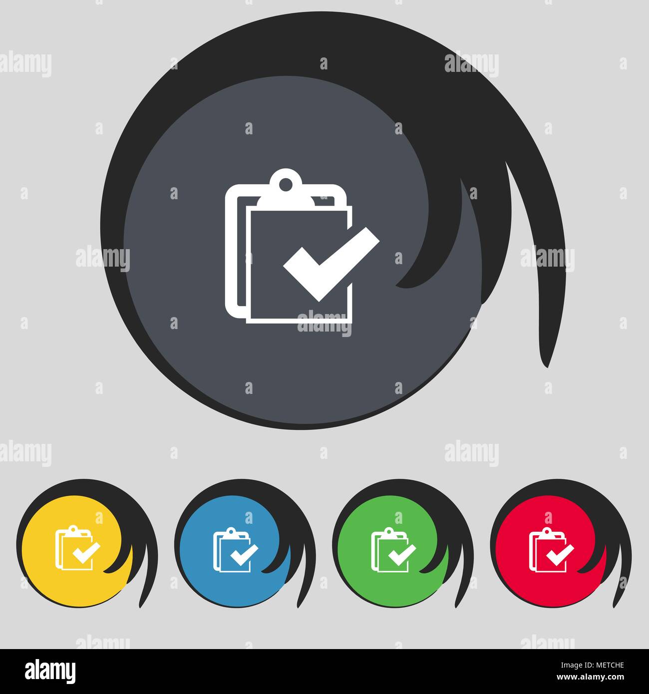 Edit document sign icon. content button. Set colour button. Modern UI ...