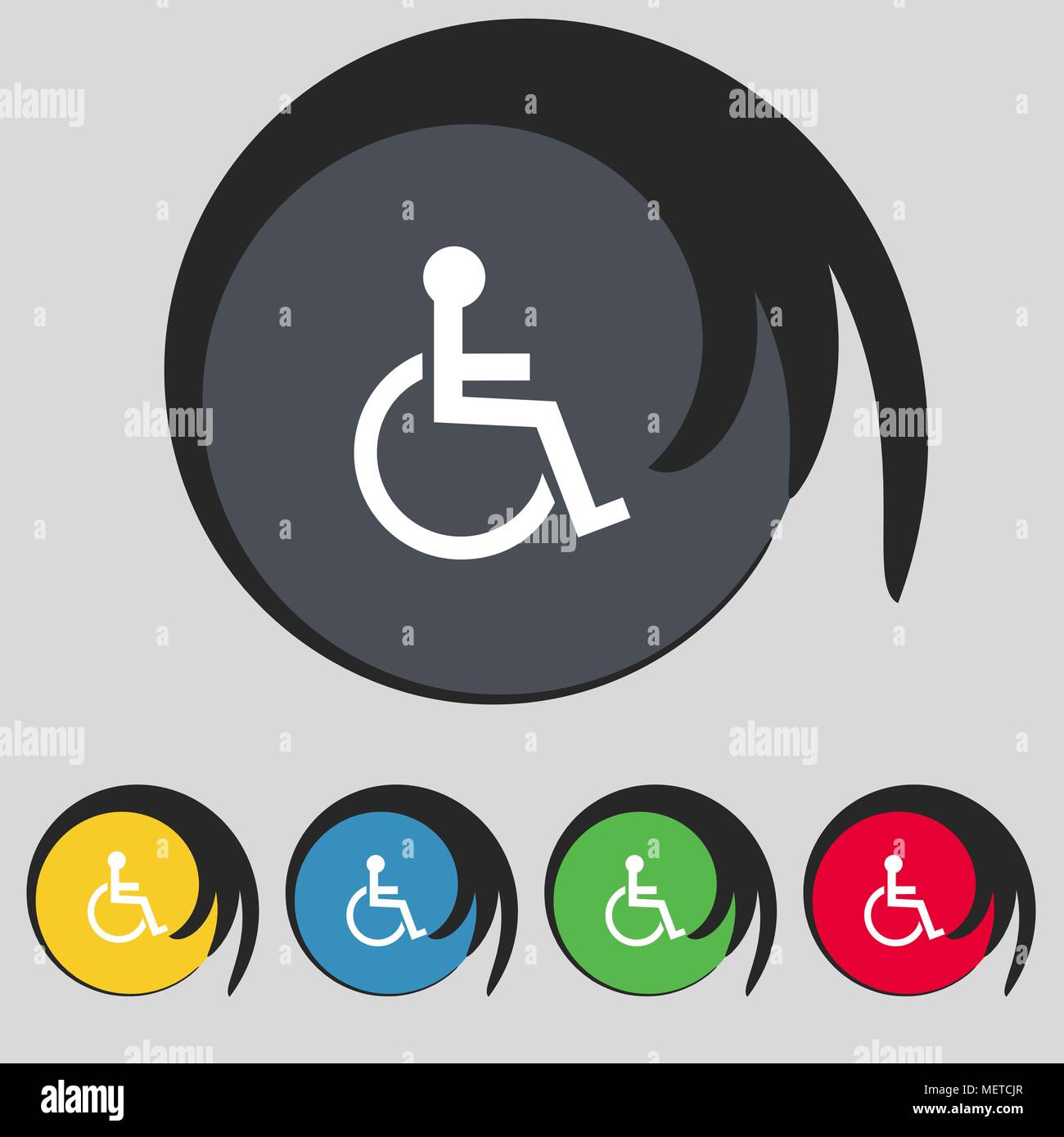 Disabled sign icon. Human on wheelchair symbol. Handicapped invalid ...