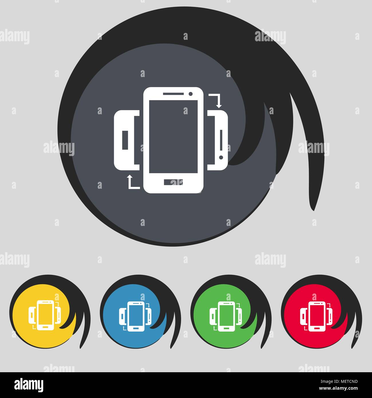 Synchronization sign icon. smartphones sync symbol. Data exchange. Set ...