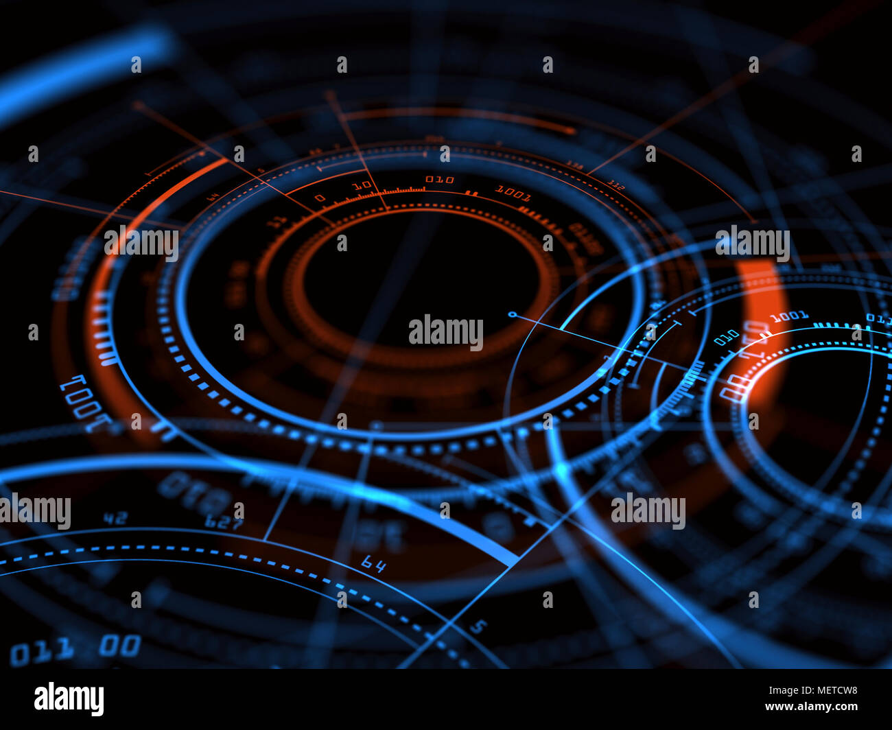 Piled up Circular Monitors Stock Photo - Alamy