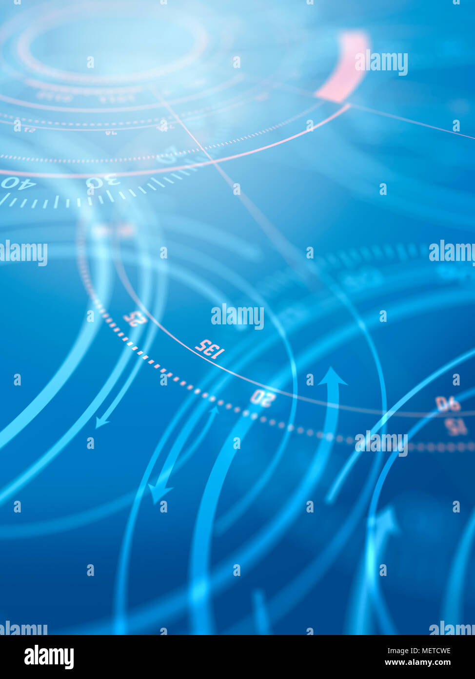 Piled up Circular Monitors Stock Photo - Alamy