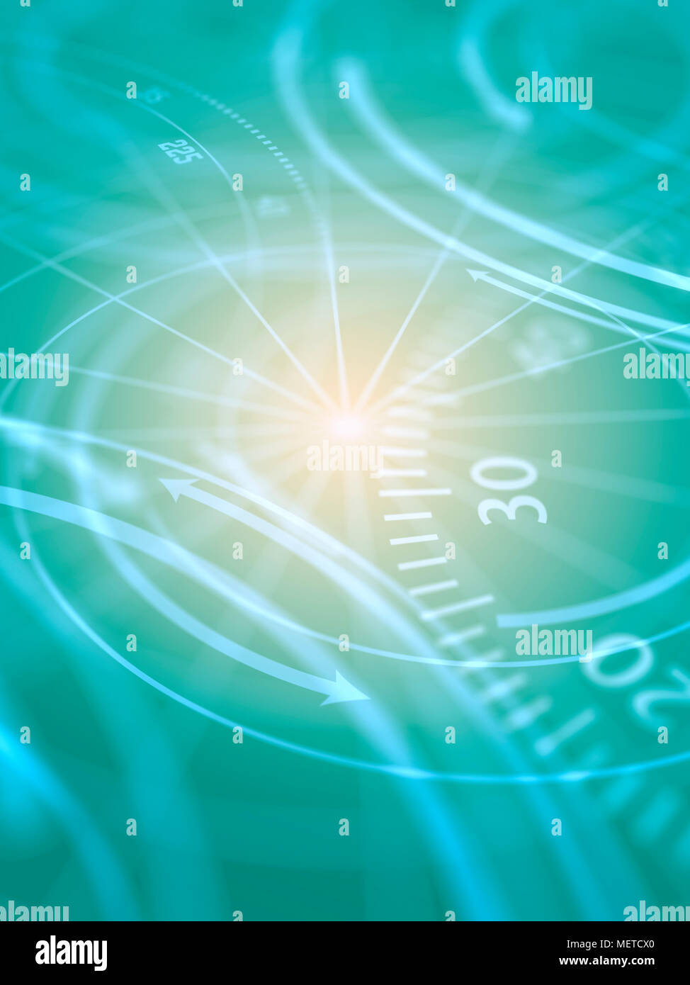 Piled up Circular Monitors Stock Photo - Alamy