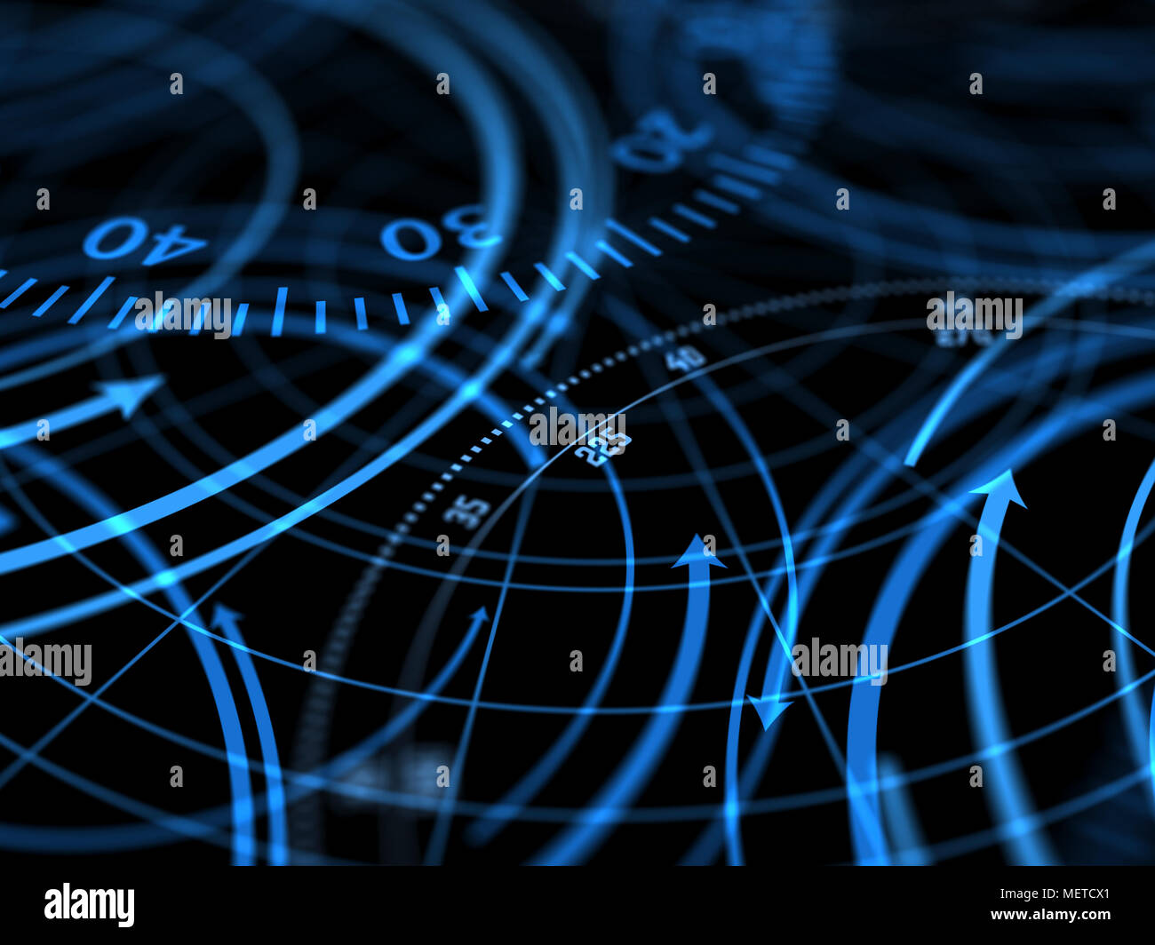 Piled up Circular Monitors Stock Photo - Alamy