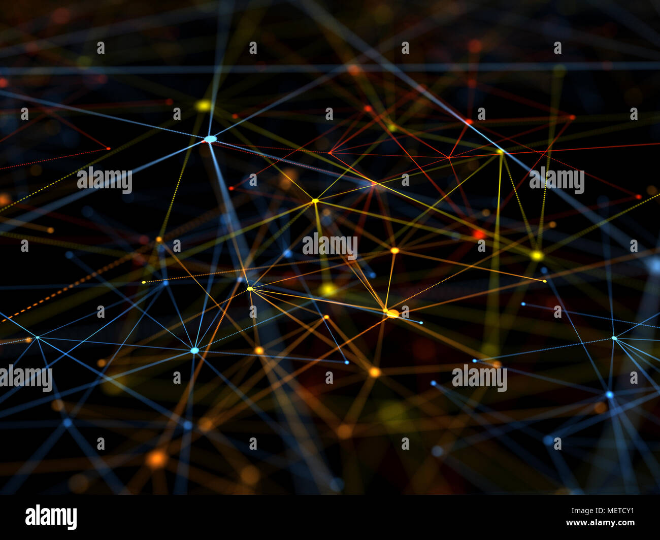 Connecting Network Lines Stock Photo - Alamy