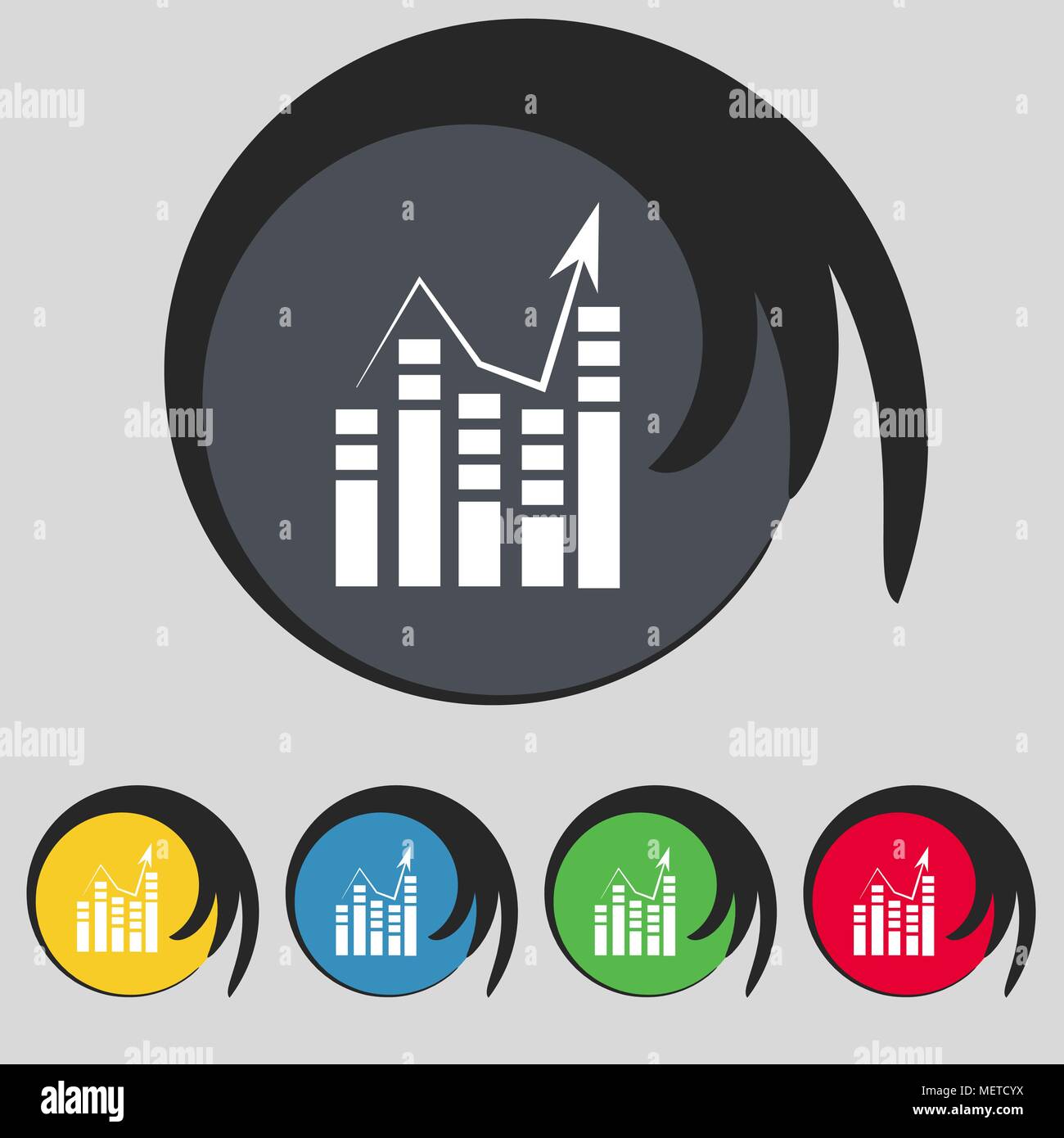 Text file sign icon. Add File document with chart symbol. Accounting ...