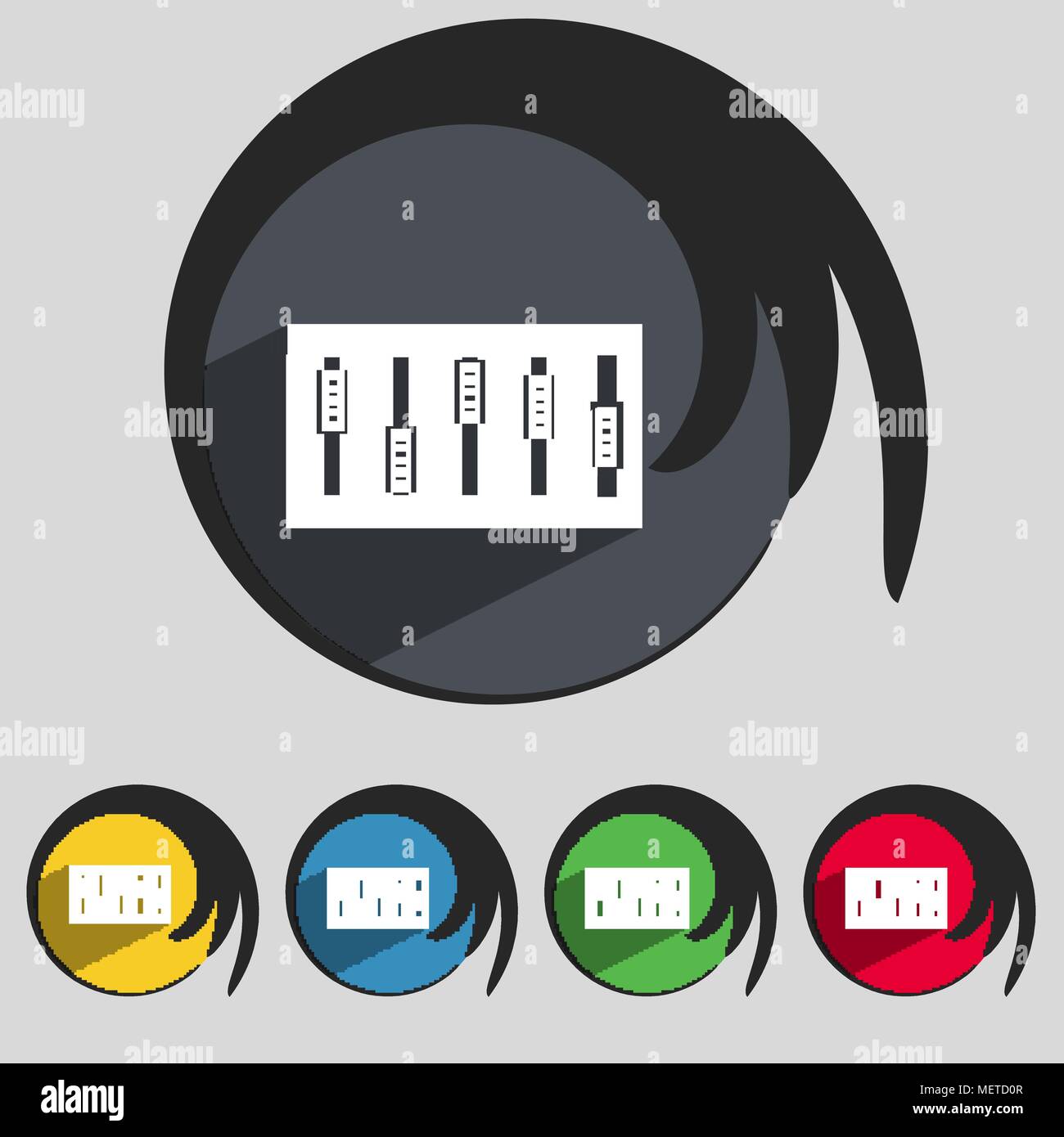 Dj console mix handles and buttons icon symbol. Trendy, modern design ...