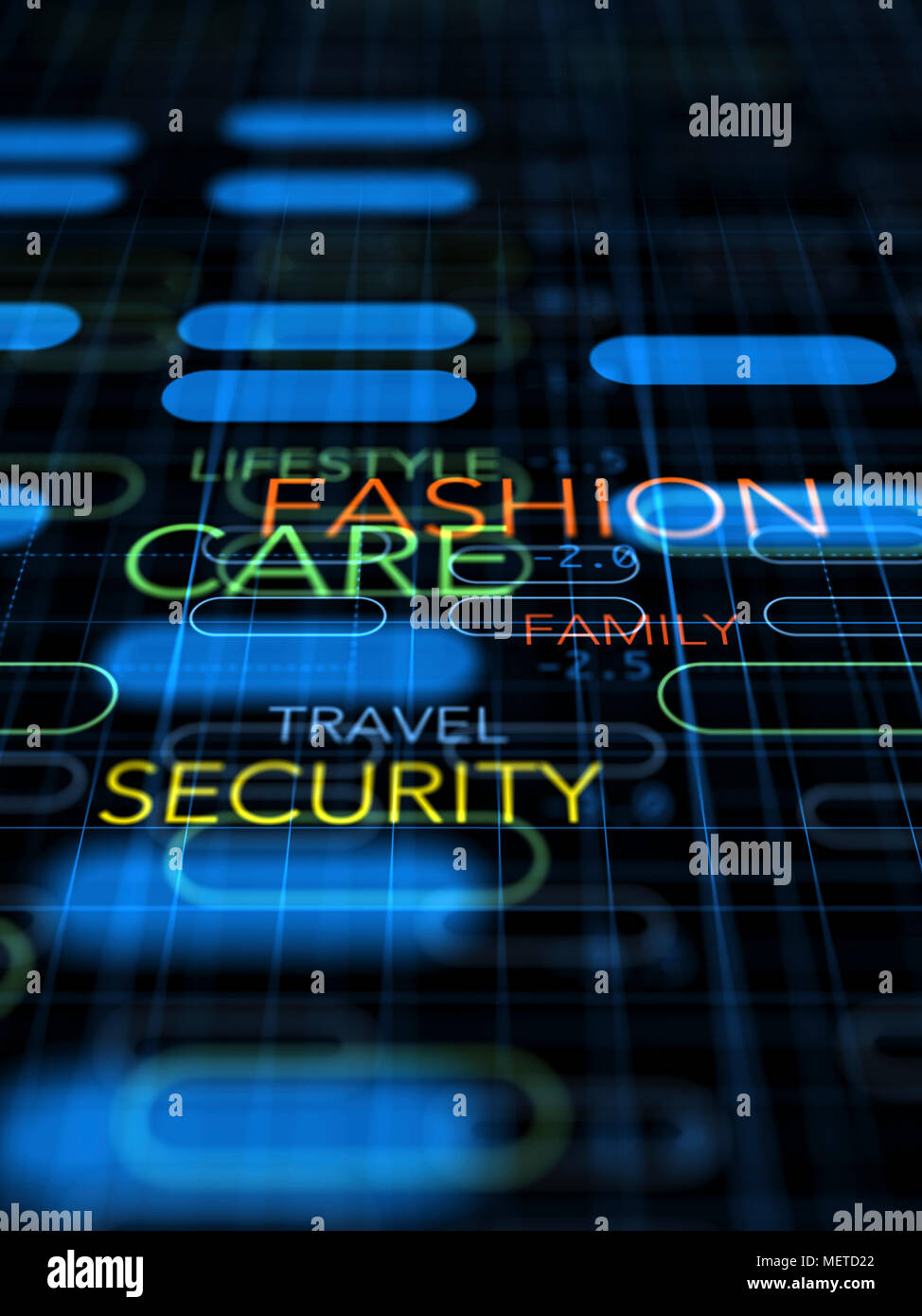 Trend Characters and Button Stock Photo - Alamy