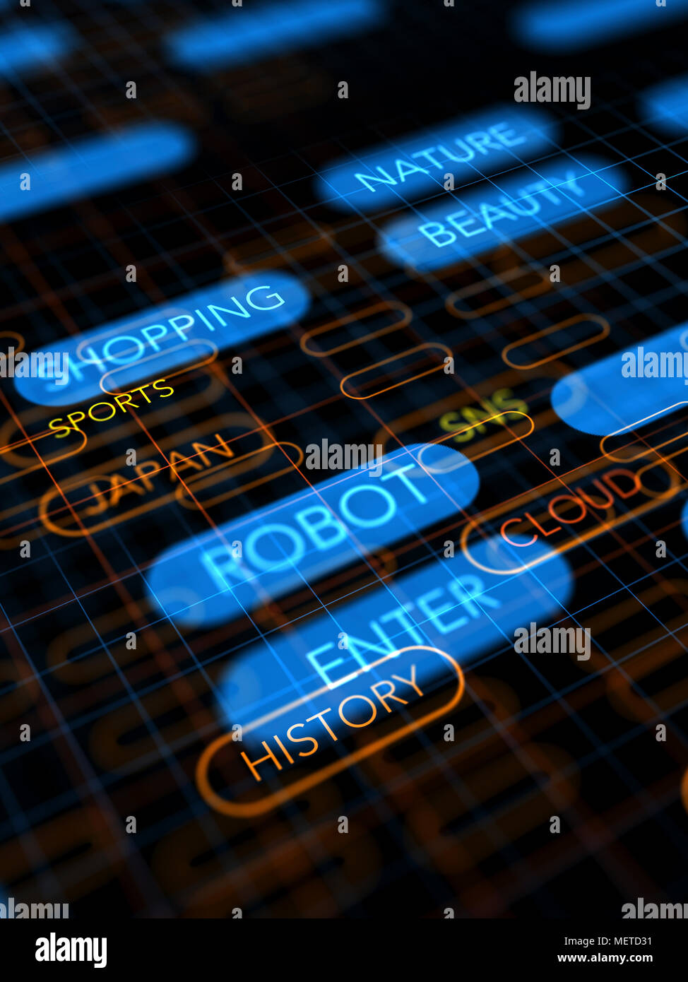 Trend Characters and Button Stock Photo - Alamy