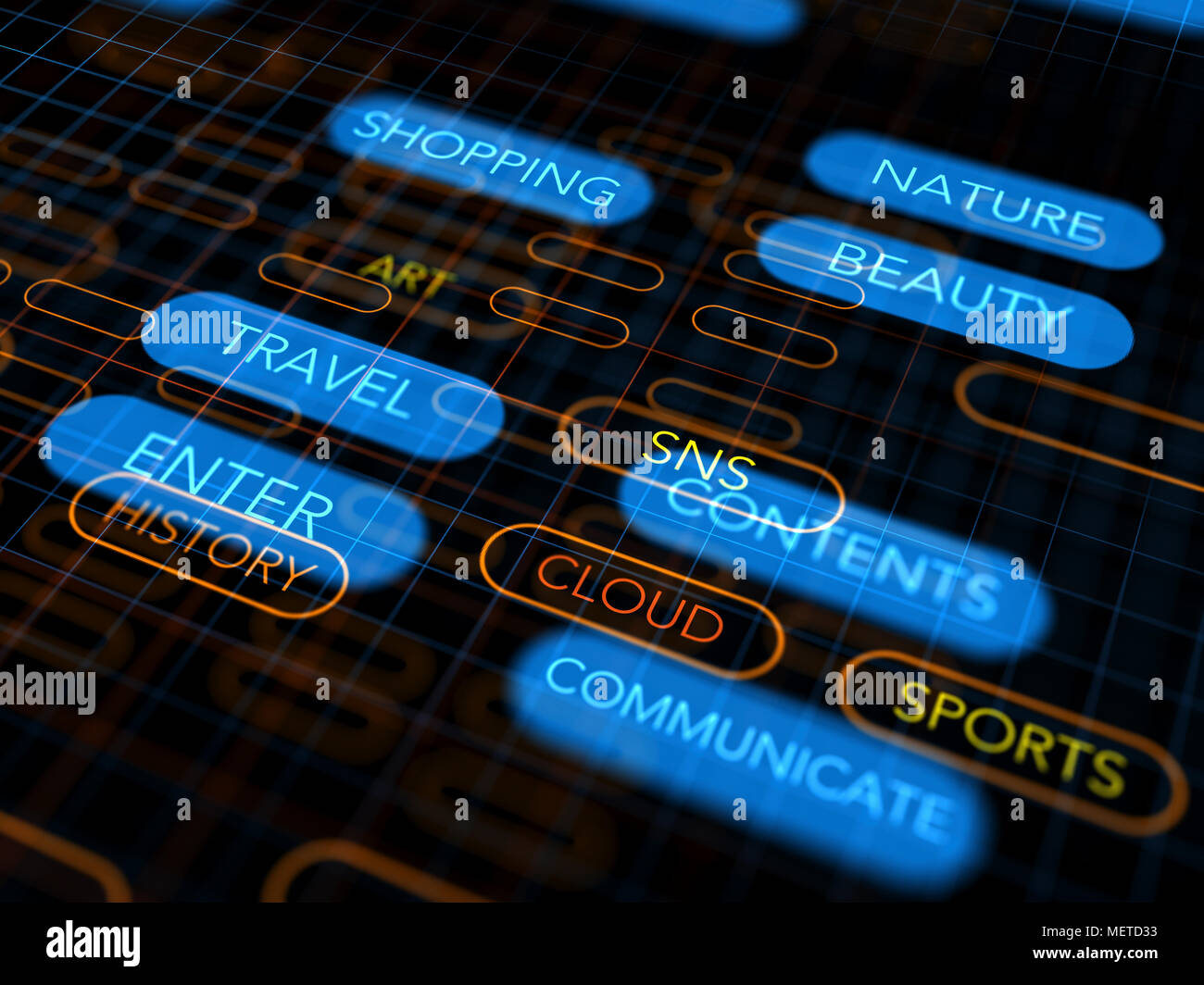 Trend Characters and Button Stock Photo - Alamy