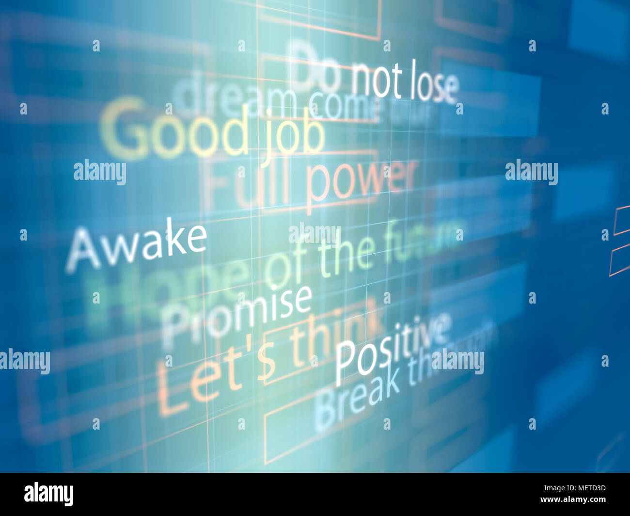Colorful English Words Stock Photo - Alamy