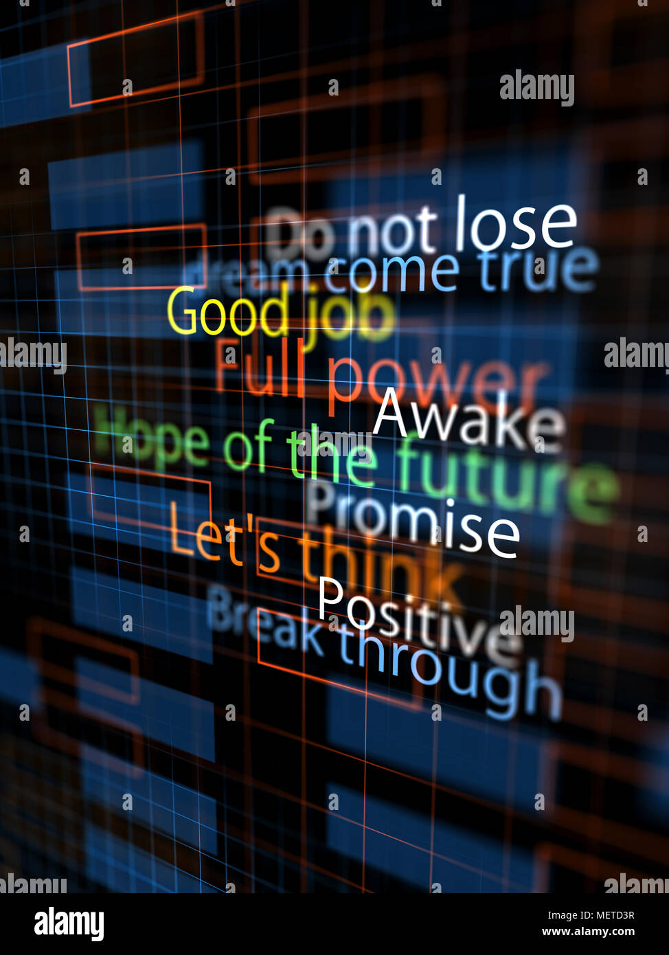 Colorful English Words Stock Photo - Alamy