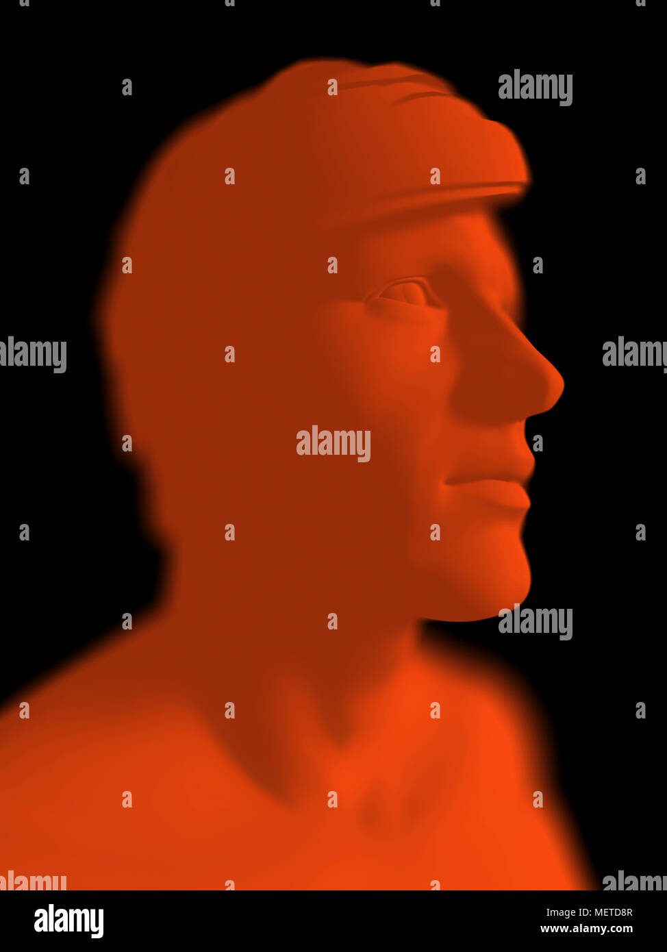 Weird Man's Upper Head Stock Photo - Alamy