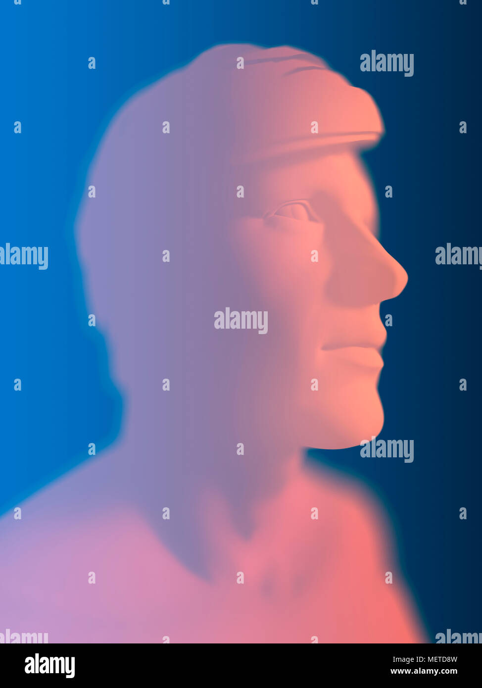 Weird Man's Upper Head Stock Photo - Alamy