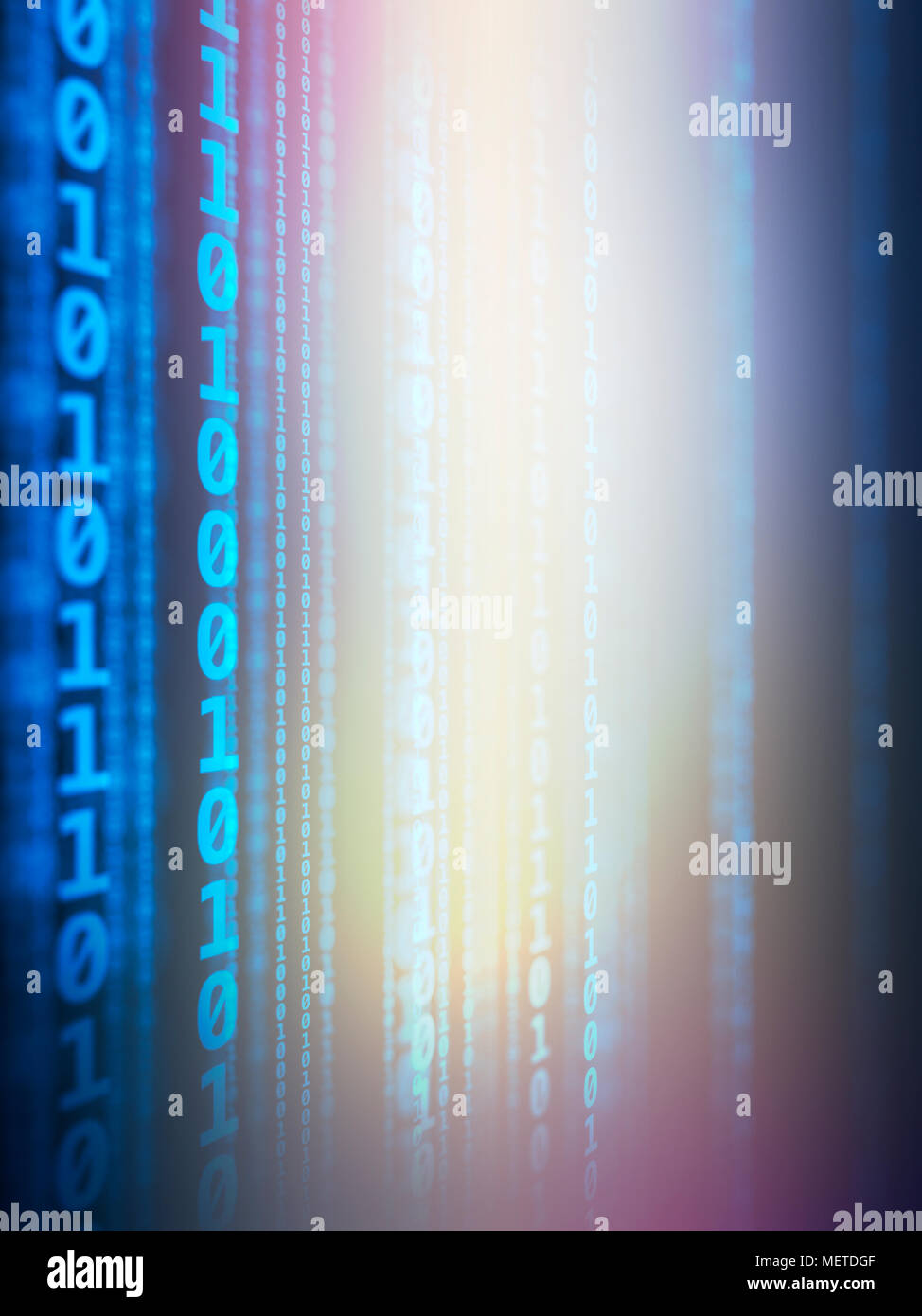 Floating Vertical Digital Numbers Stock Photo - Alamy