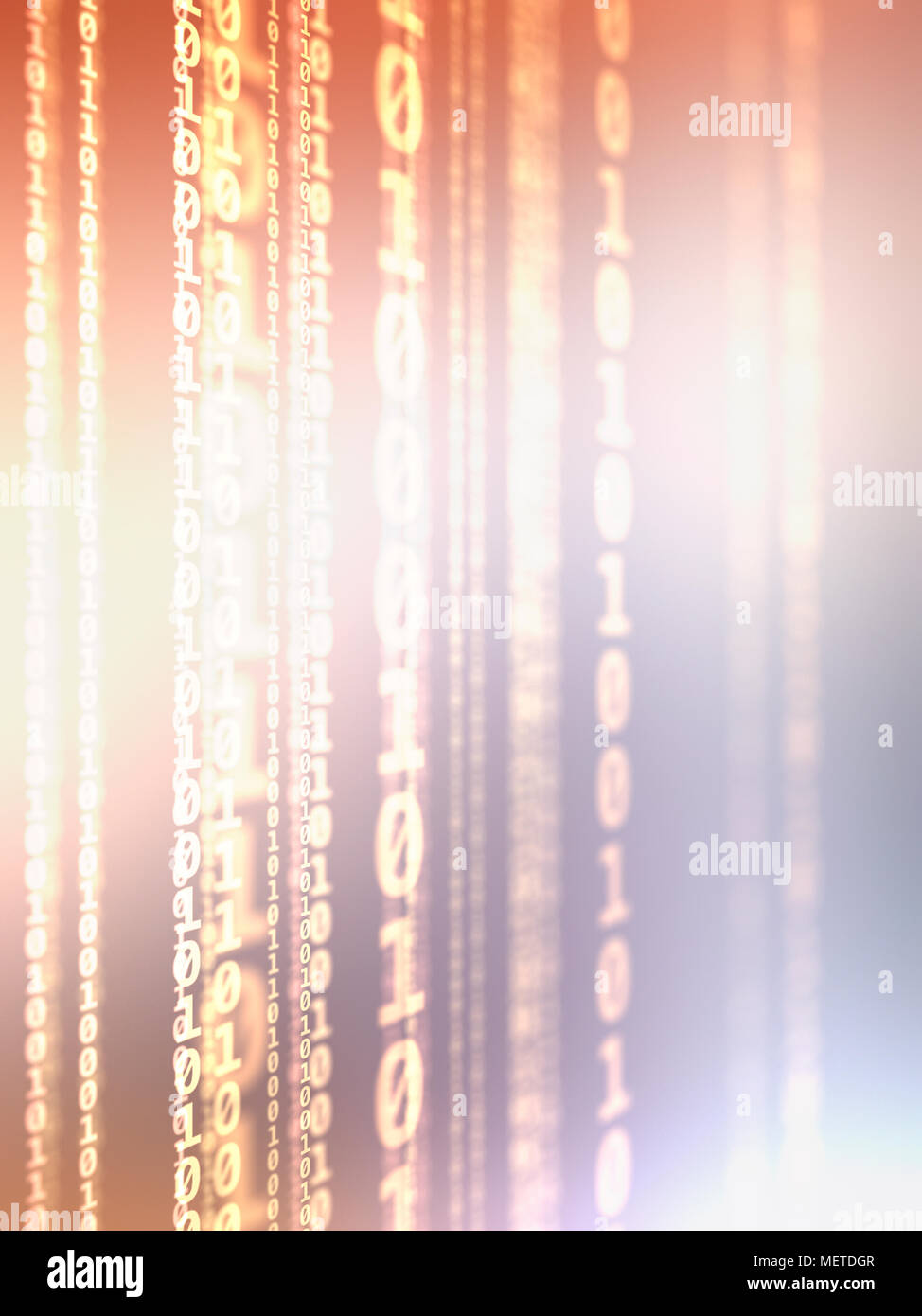 Floating Vertical Digital Numbers Stock Photo - Alamy