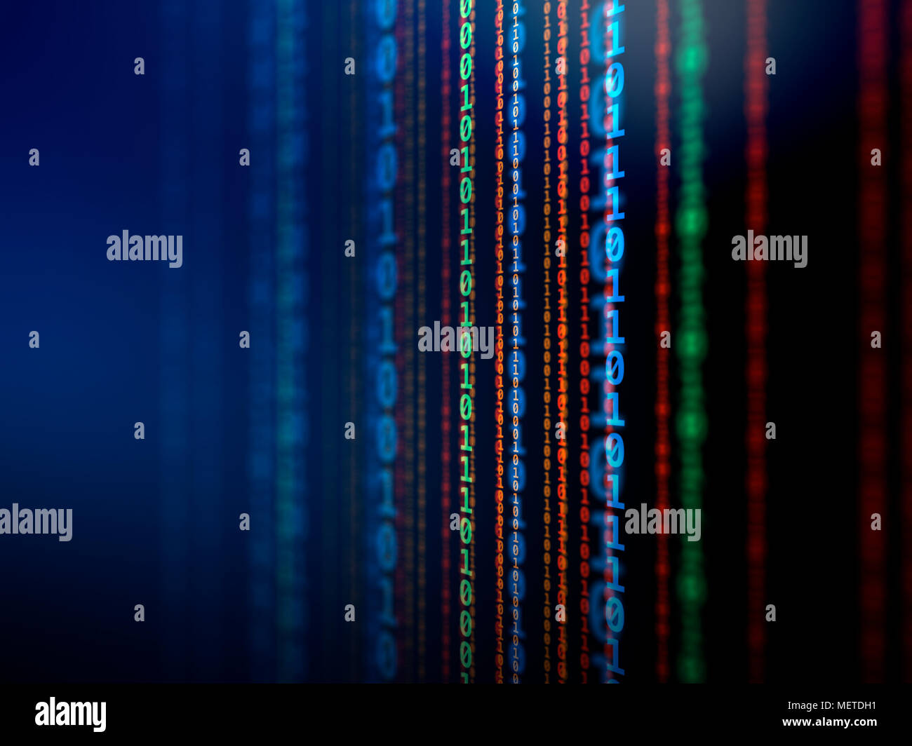 Floating Vertical Digital Numbers Stock Photo - Alamy