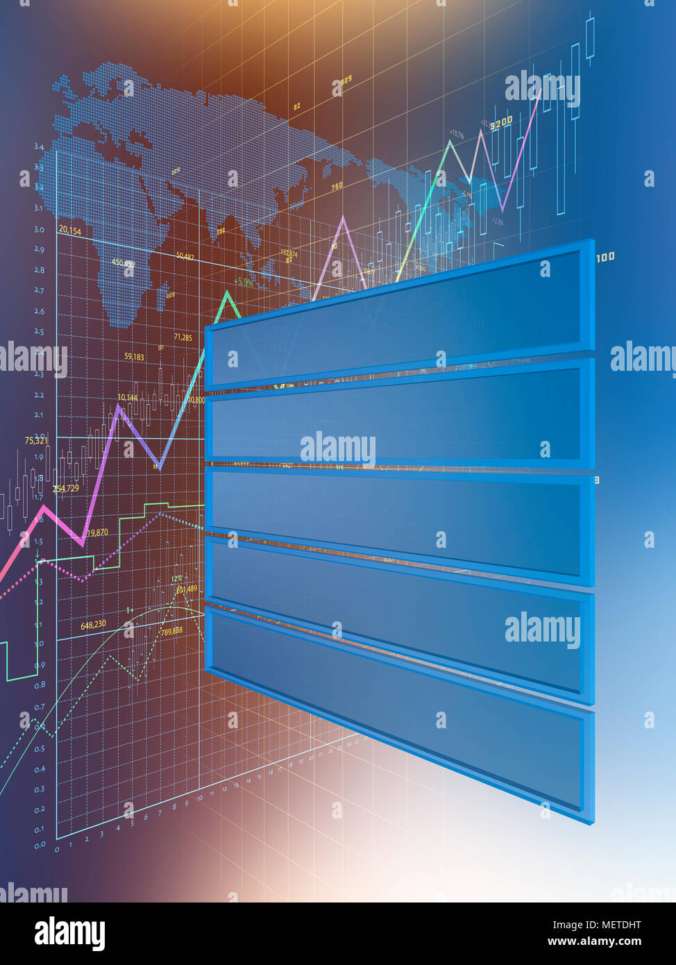 Bulletin Board and Analyze Monitor Stock Photo - Alamy