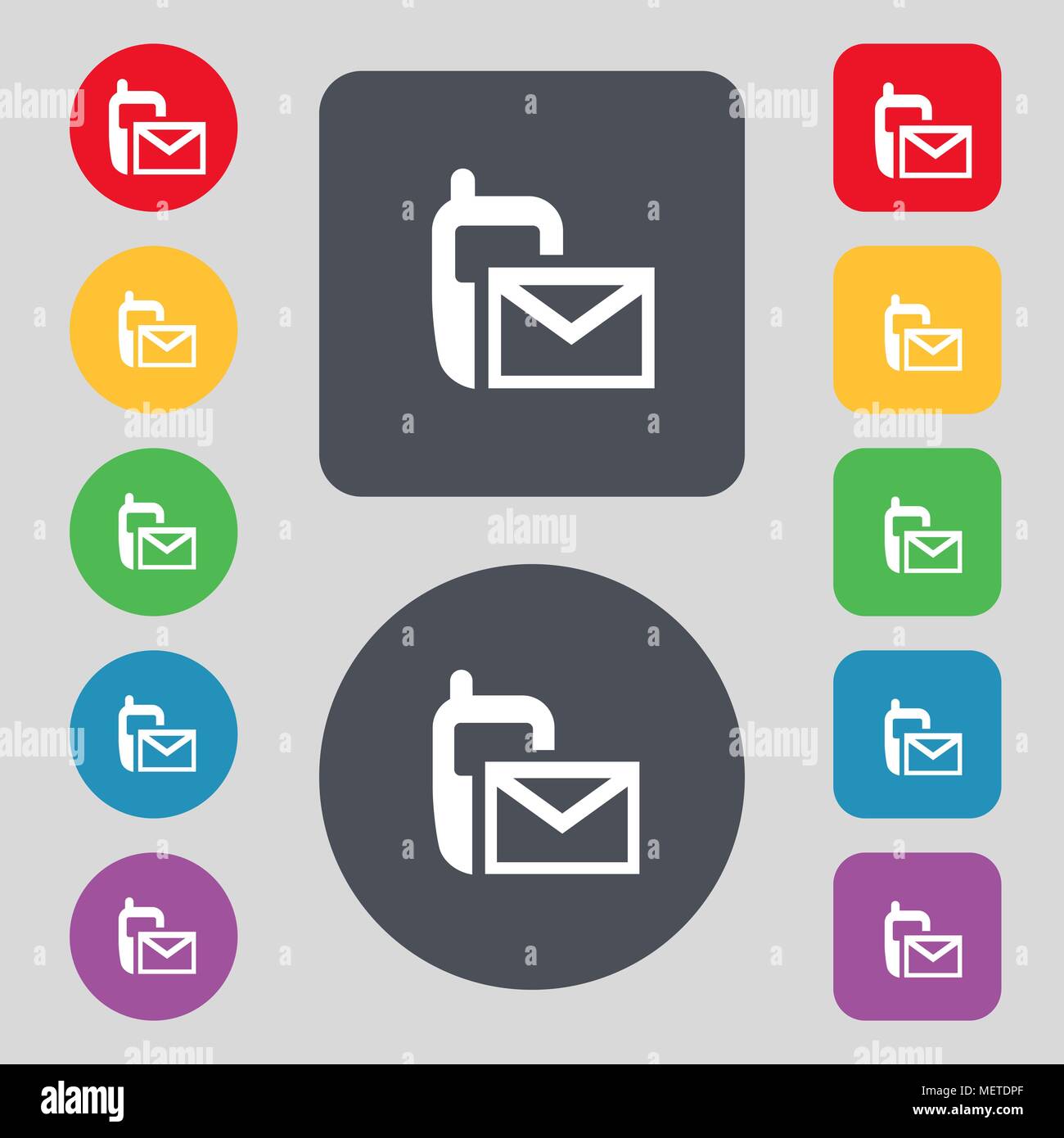 Mail icon. Envelope symbol. Message sms sign.navigation button Set ...