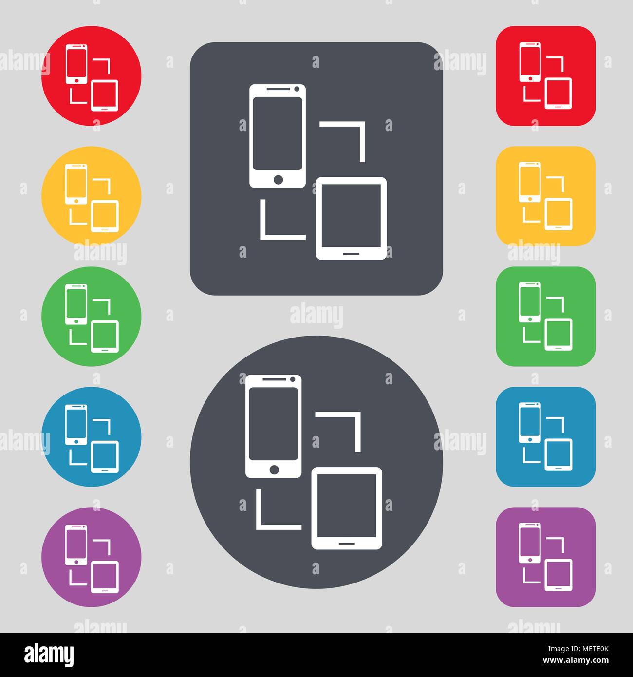 Synchronization sign icon. communicators sync symbol. Data exchange ...