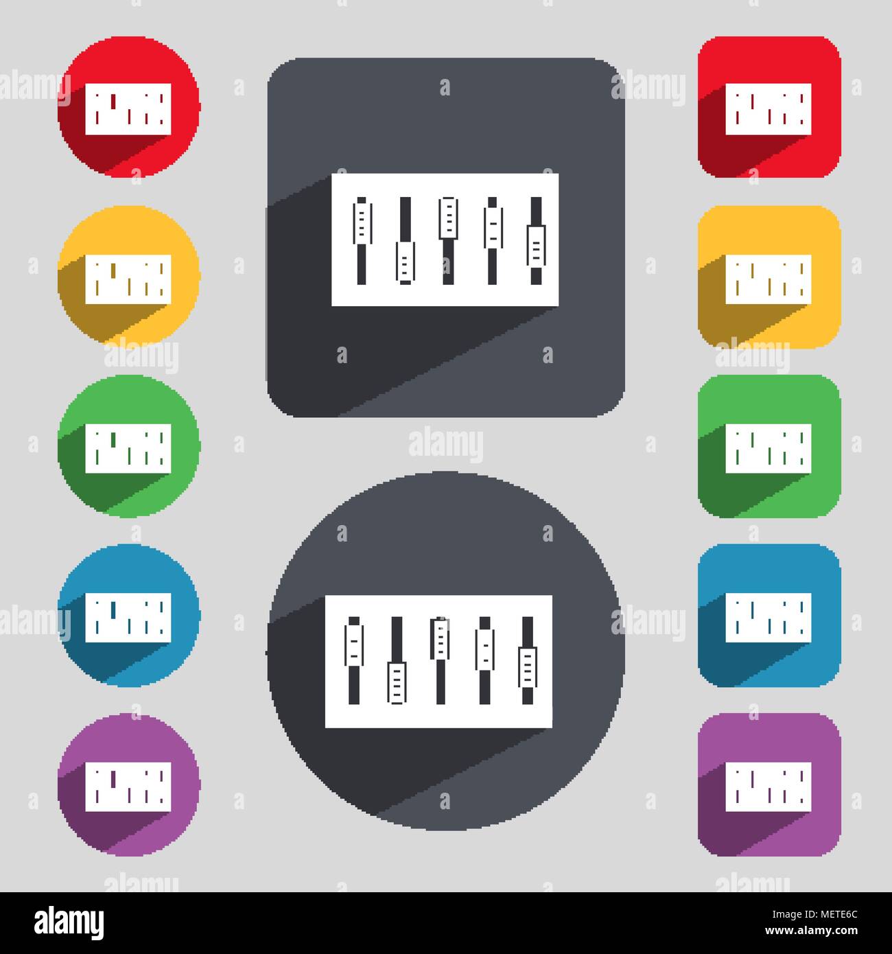 Dj console mix handles and buttons icon symbol. Trendy, modern design ...
