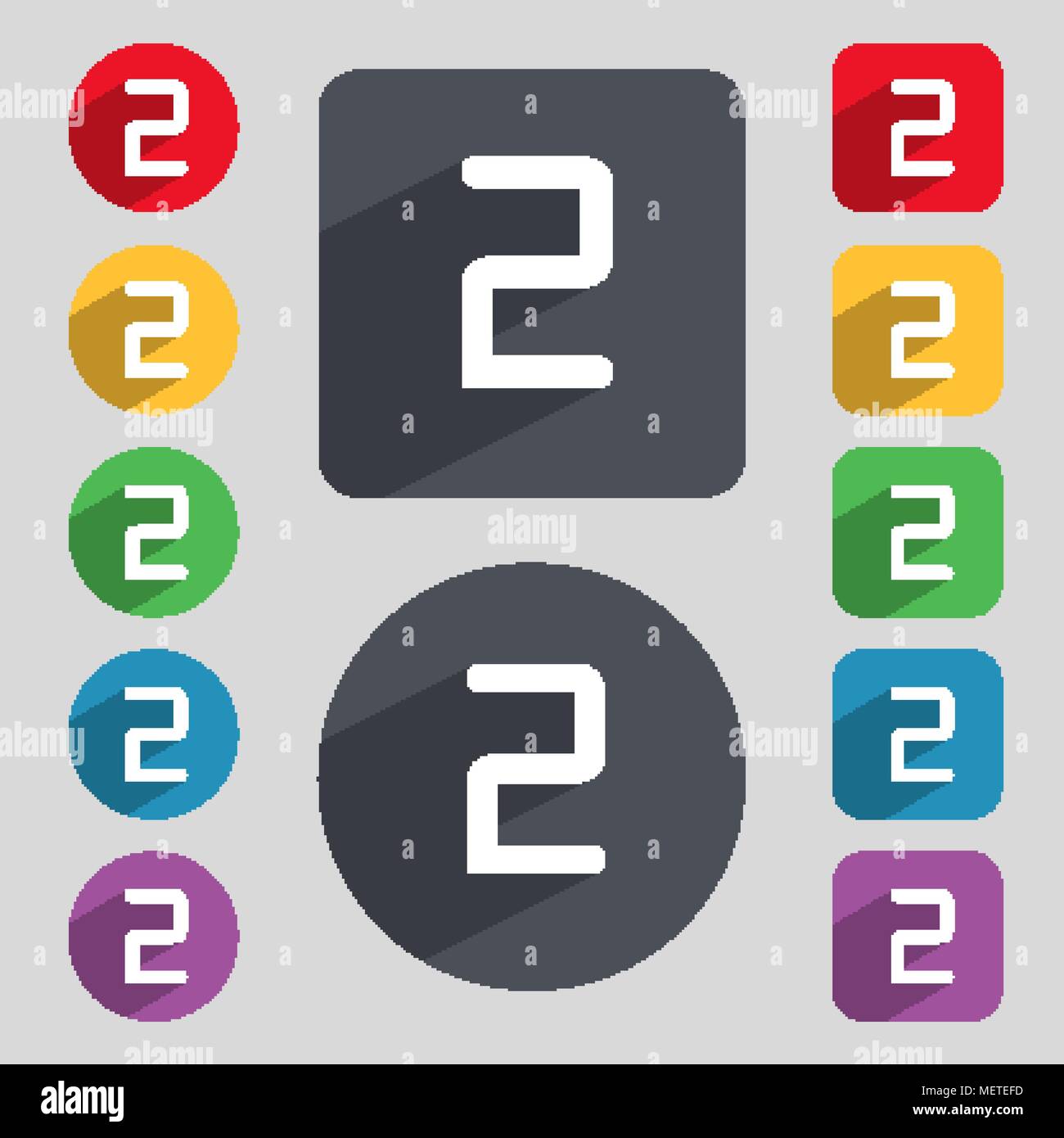 Second place award sign. Winner symbol. Step two. Set of coloured ...